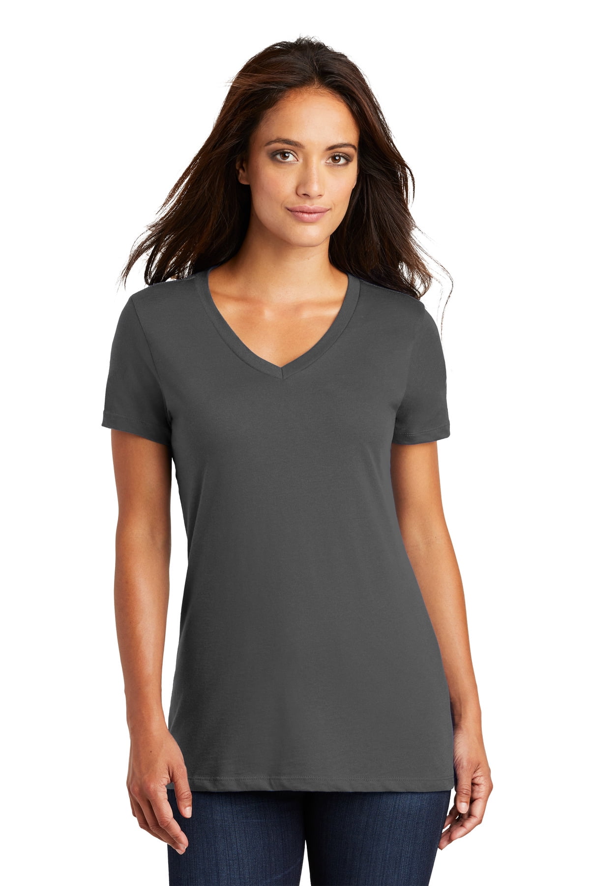 District ® - Women's Perfect Weight ® V-Neck Tee. DM1170L - Walmart.com