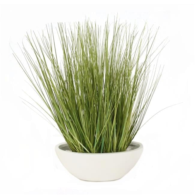 Disttive Designs 2919C Unisex Green Grass in White Oval Planter ...