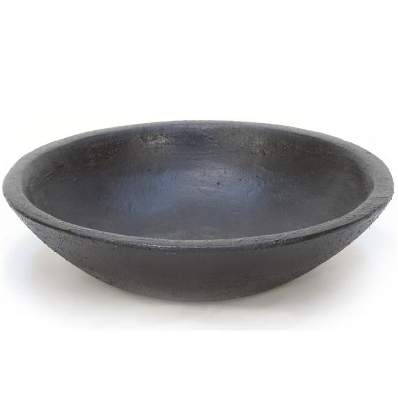 Disttive Designs DDI-299-BK Unisex Large Round Black Painted Stone Bowl ...