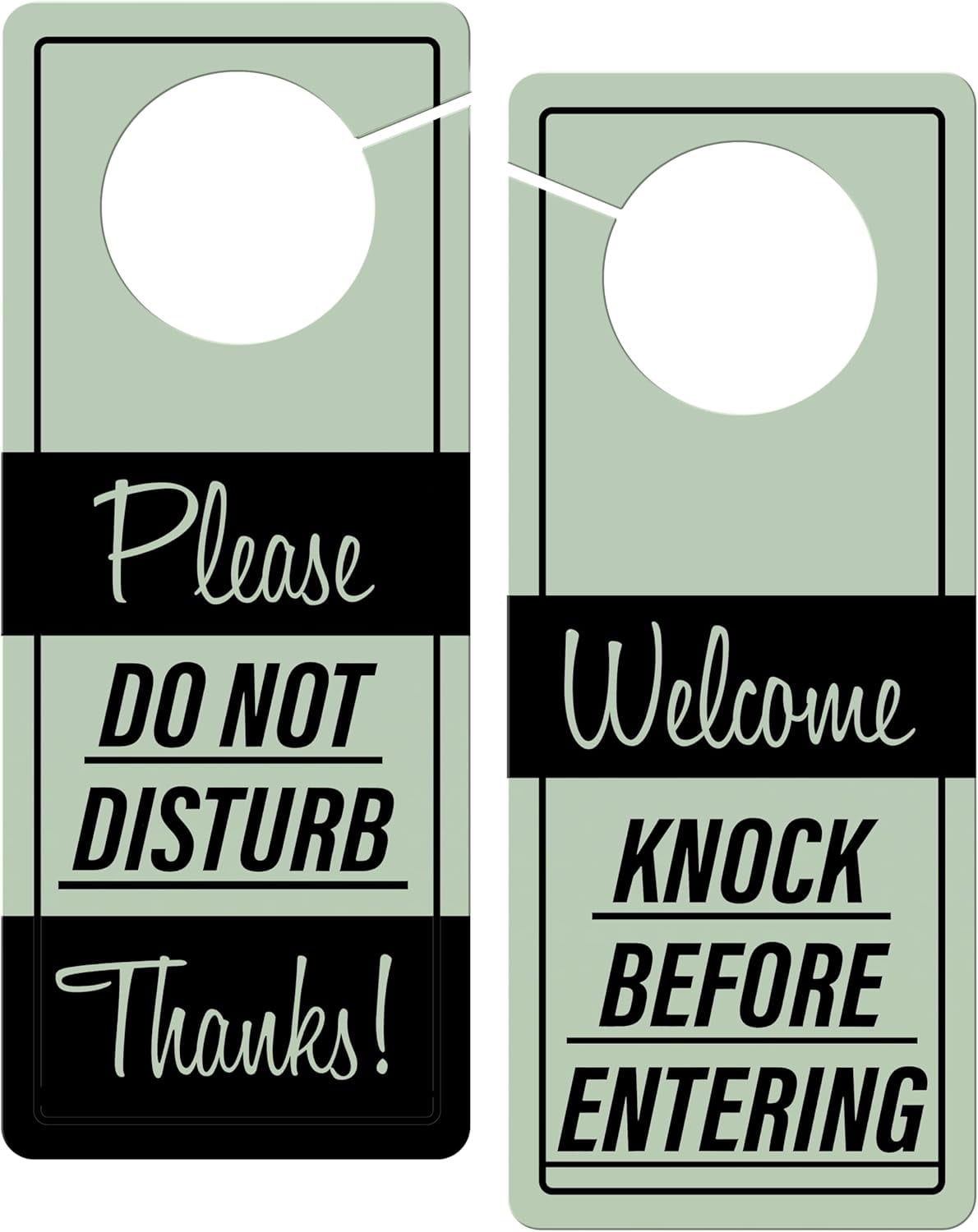 Do Not Disturb Door Hanger Sign, Dual Sided, Please Do Not Disturb ...