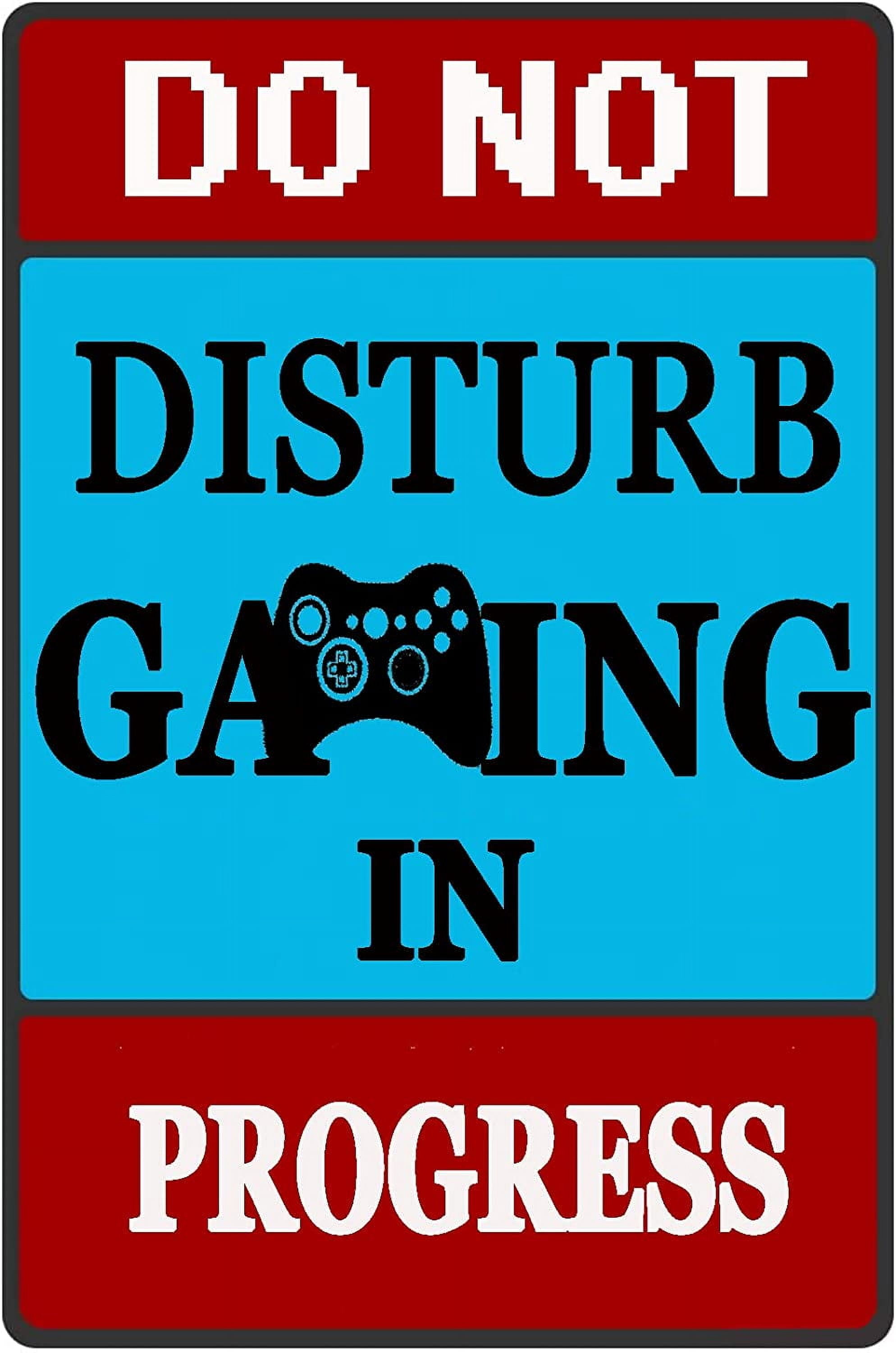 Do Not Disturb Gaming In Progress-Metal Tin Exquisite Wall Art Decor ...
