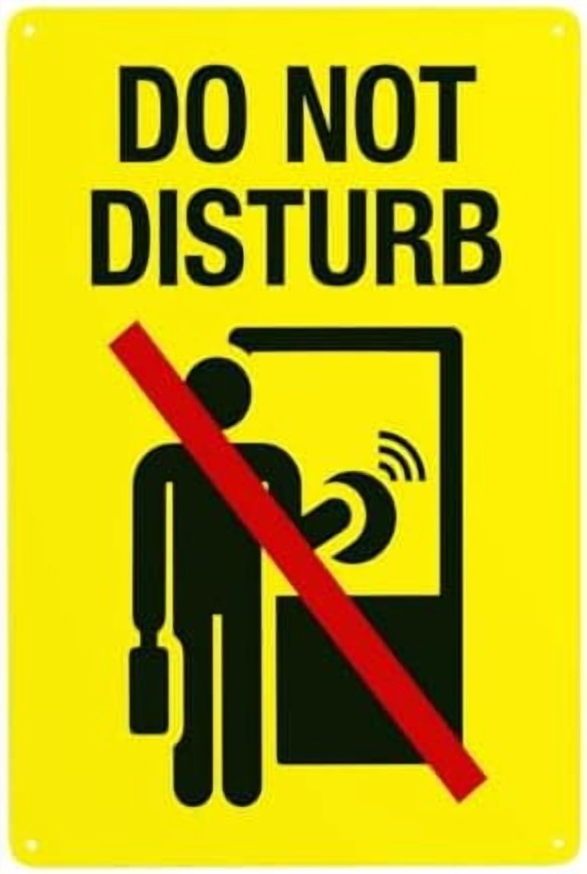 Do Not Disturb With Graphic Warning Sign, Door Metal Signs for Business ...