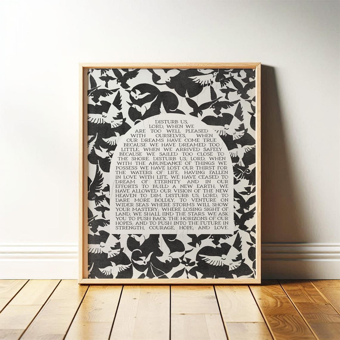 Disturb Us, Lord, The Prayer Of St Francis Drake Print, Midcentury ...