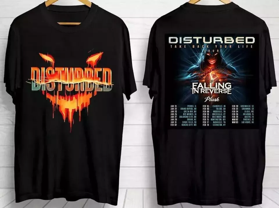 Disturbed 2024 Tour Shirt Disturbed With Falling In Reverse Concert ...