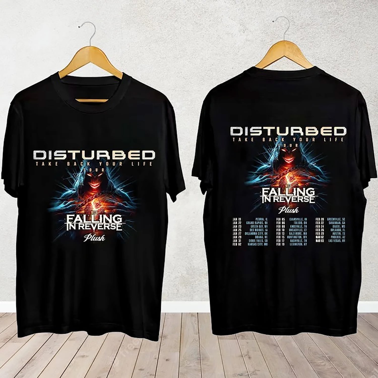 Disturbed 2024 Tour T-Shirt Concert Music Shirt - Walmart.com