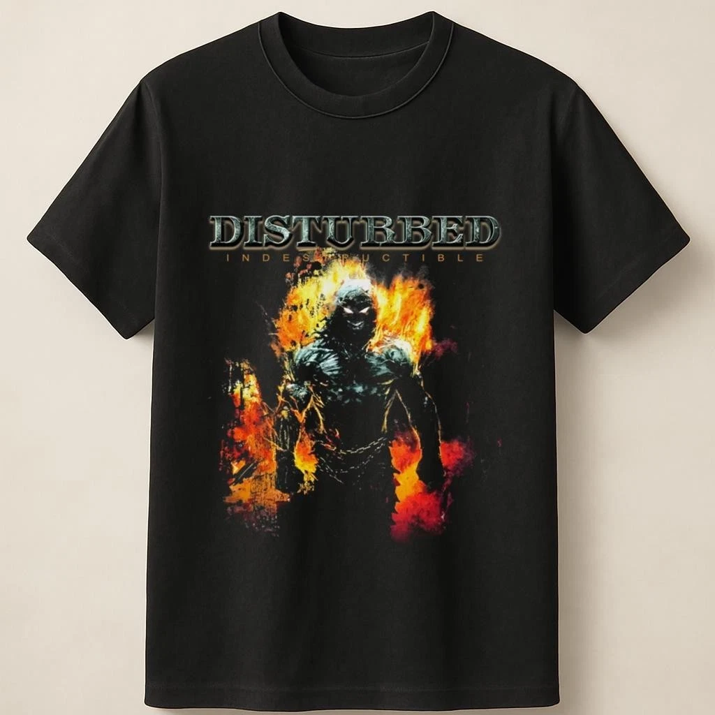 Disturbed Indestructible Fire Demon Graphic Metal Band Tee Unisex T ...