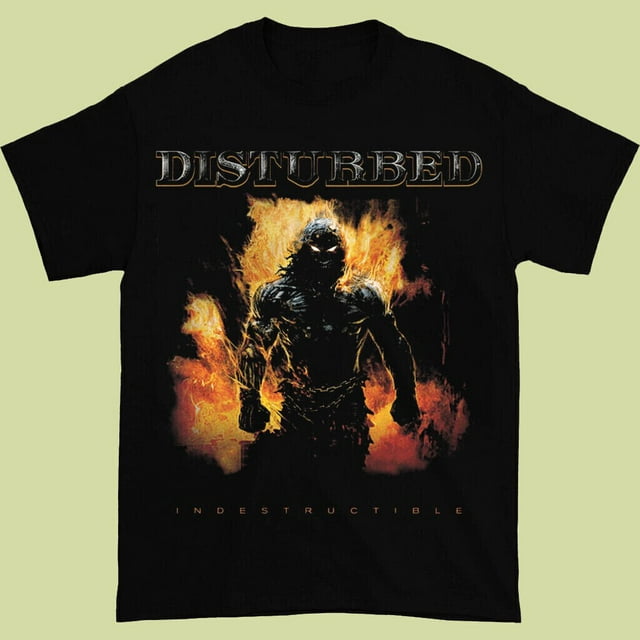 Disturbed Indestructible Shirt Funny Black Cotton Tee Vintage Gift For Men Women - Walmart.com