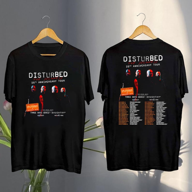 Disturbed The Sickness 25th Anniversary Tour 2025 T-Shirt, The Sickness ...