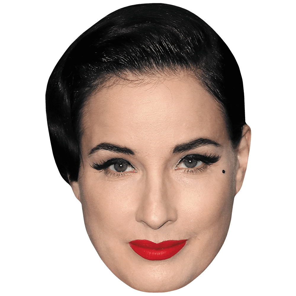 Dita Von Teese (Lipstick) Celebrity Mask, Flat Card Face, Fancy Dress ...