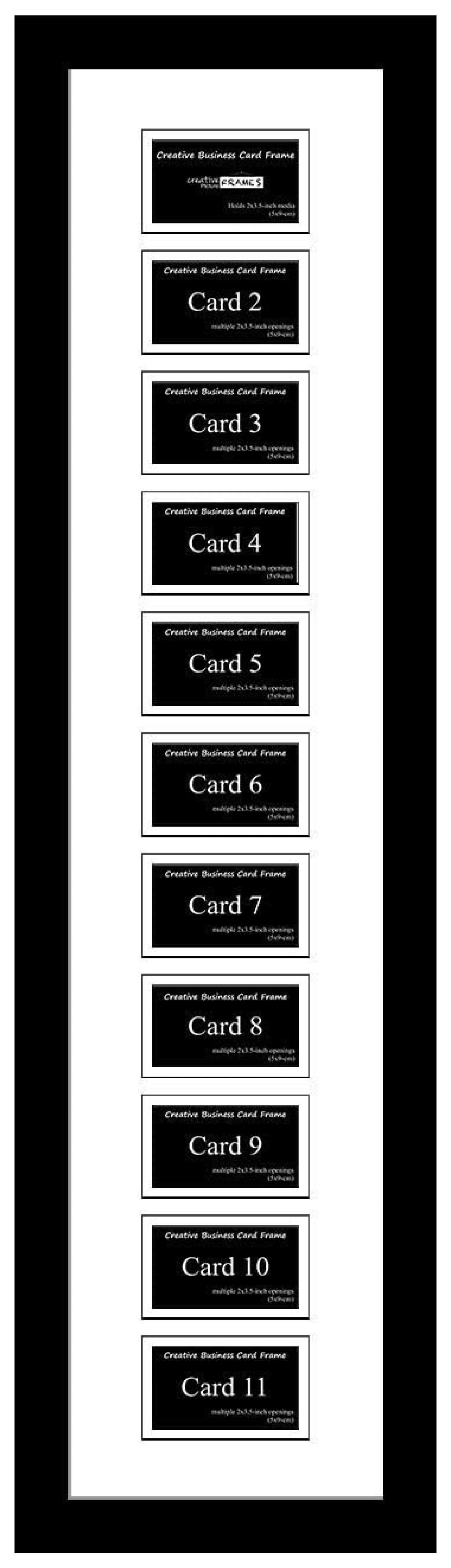 Ditangy 11-2" x 3.5" Opening Black Business Card Frame with 8" x 34 ...