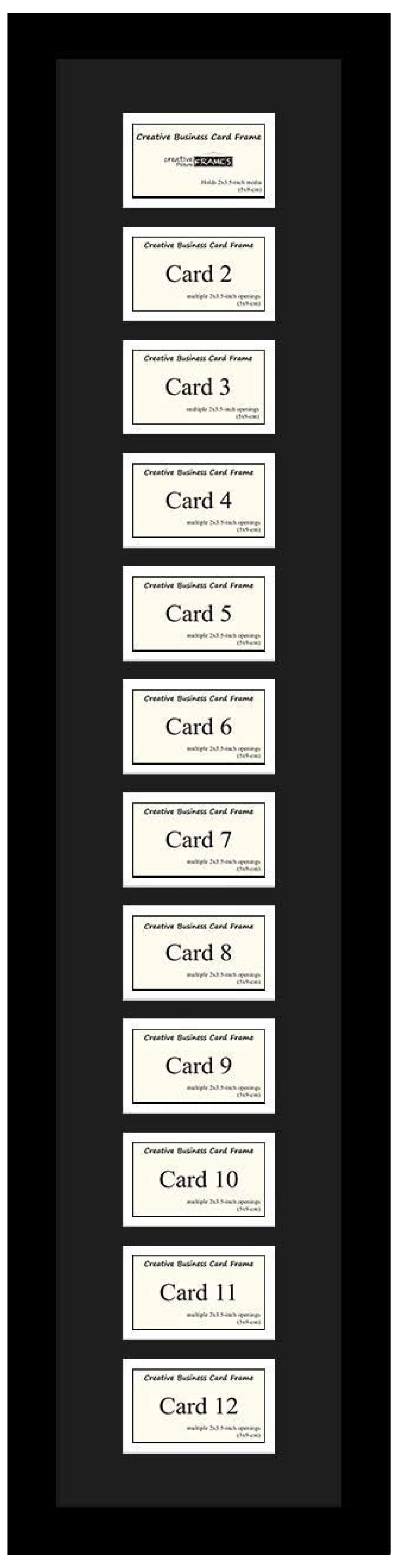 Ditangy 12-2" x 3.5" Opening Black Business Card Frame with 8" x 38 ...