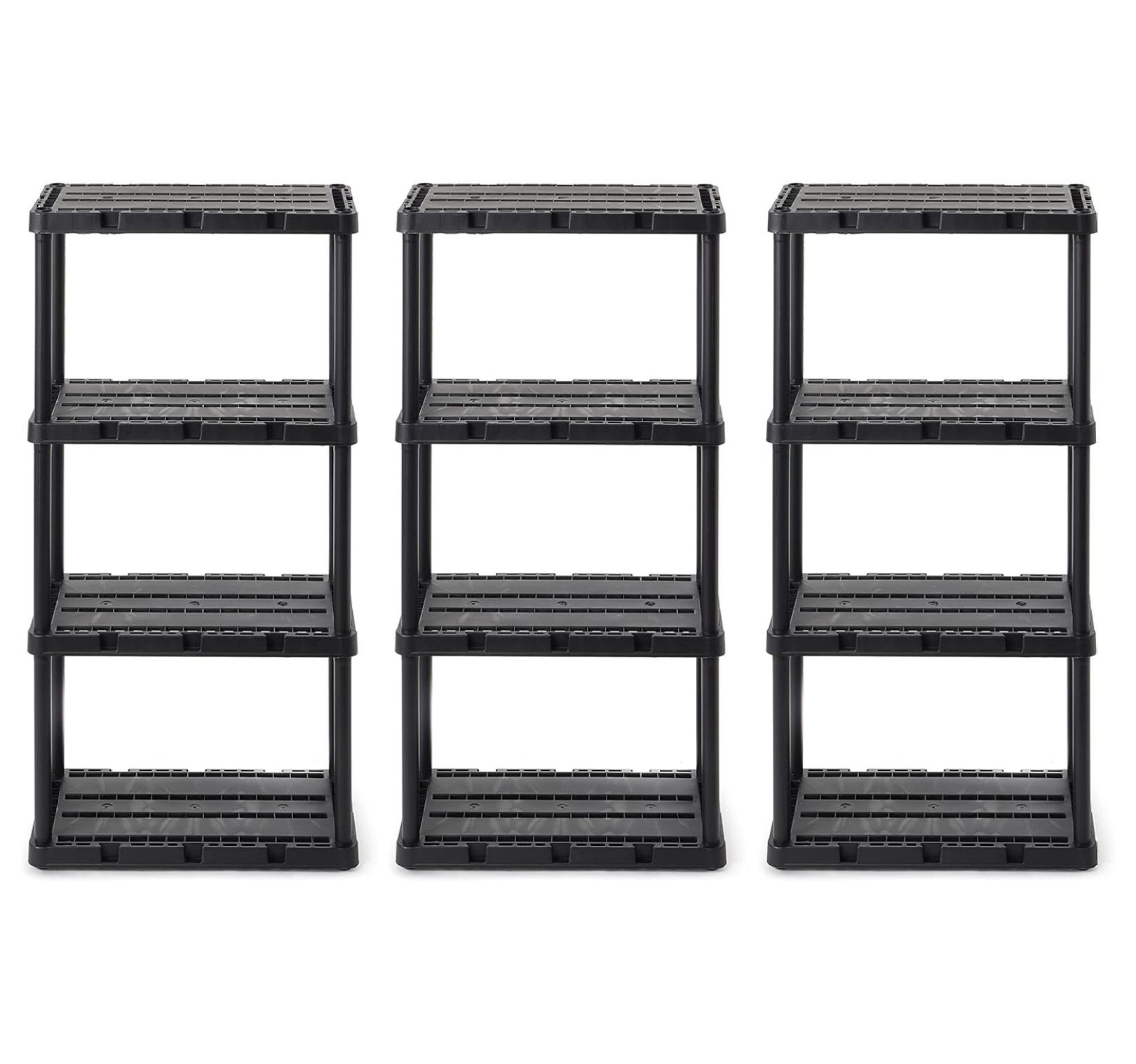 Ditangy 4 Tier Knect-A-Shelf Solid Light Duty Storage Unit Organizer ...