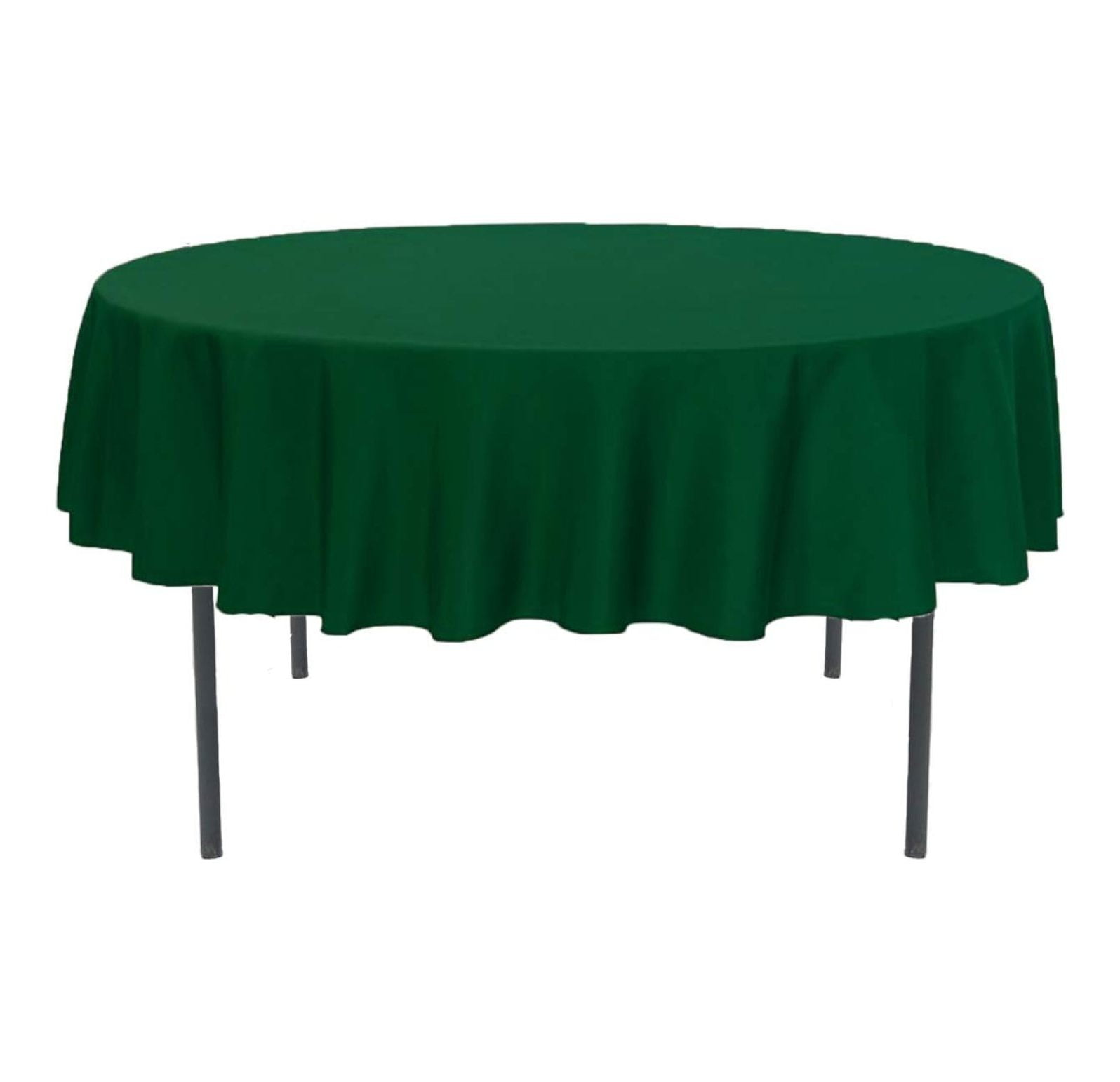 Ditangy - 70 Inch Round Premium Polyester Tablecloth - Green, Linen ...