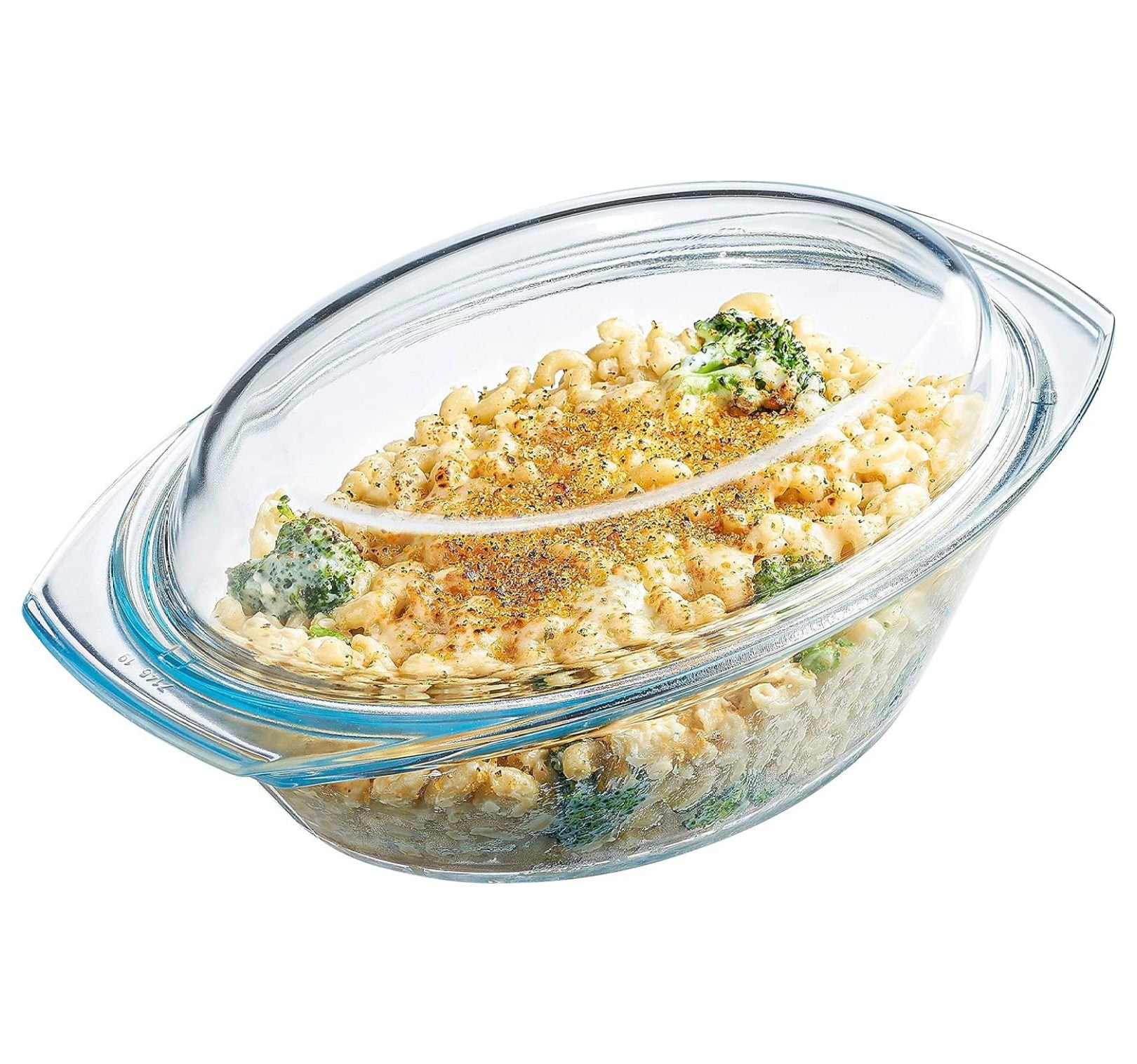 Ditangy Clear Oval Shaped Glass Casserole with Tight Fitting Lid – Heat ...