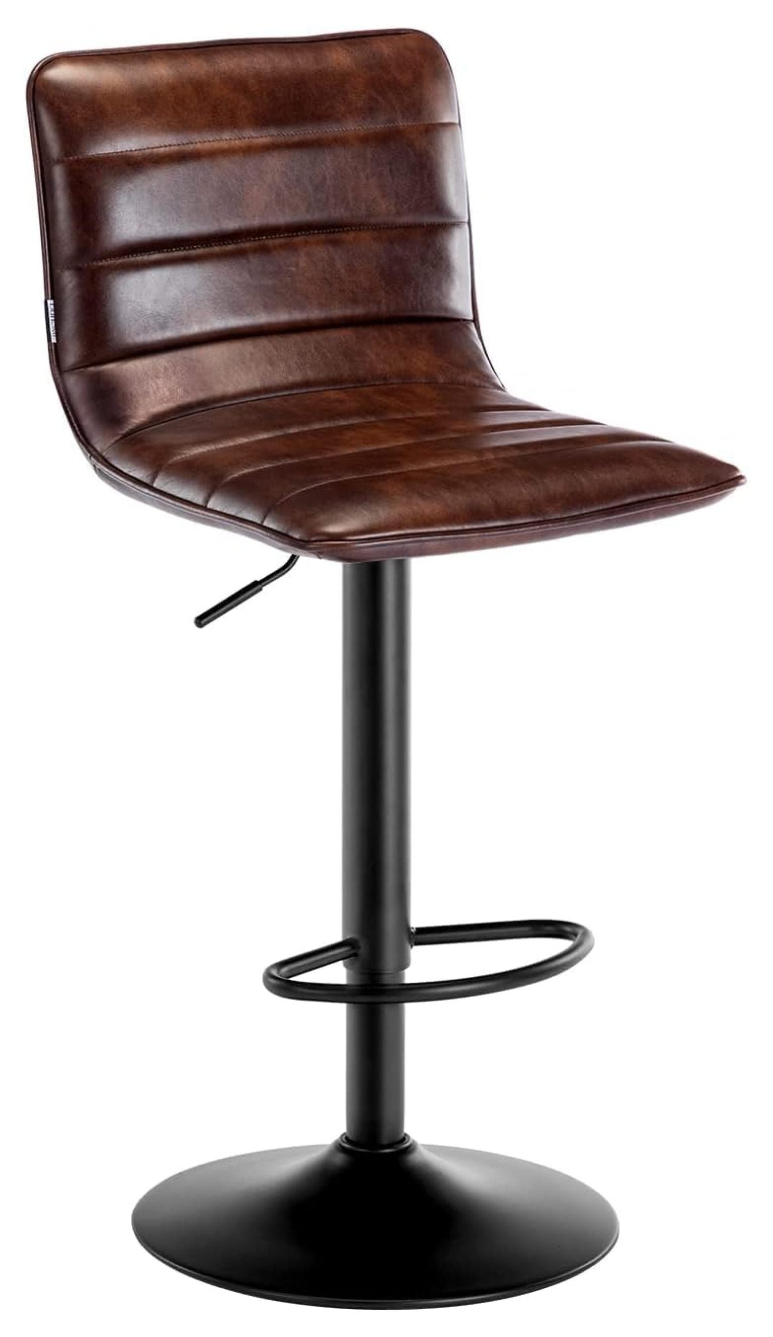 Ditangy Faux Leather Bar Stools Counter Height, Height Adjustable Bar ...