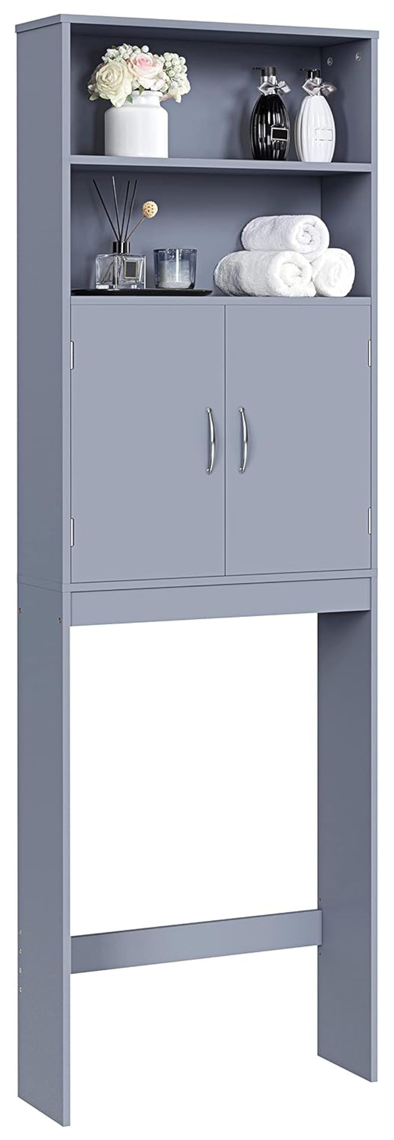 Ditangy Over The Toilet Cabinet, Double Door Bathroom Storage Organizer ...