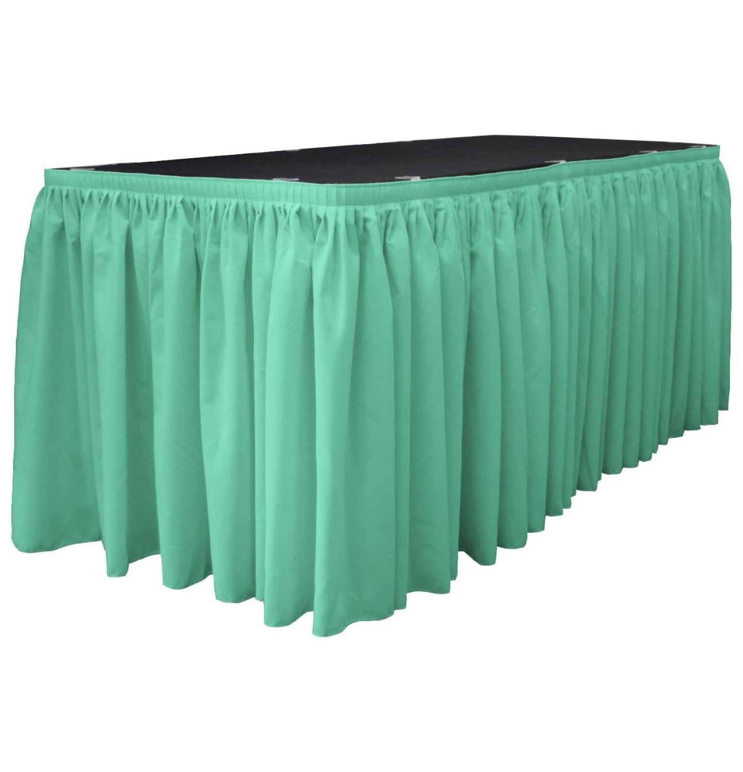 Ditangy Polyester Poplin Table Skirt for Rectangle Tables, Pleat Fabric ...