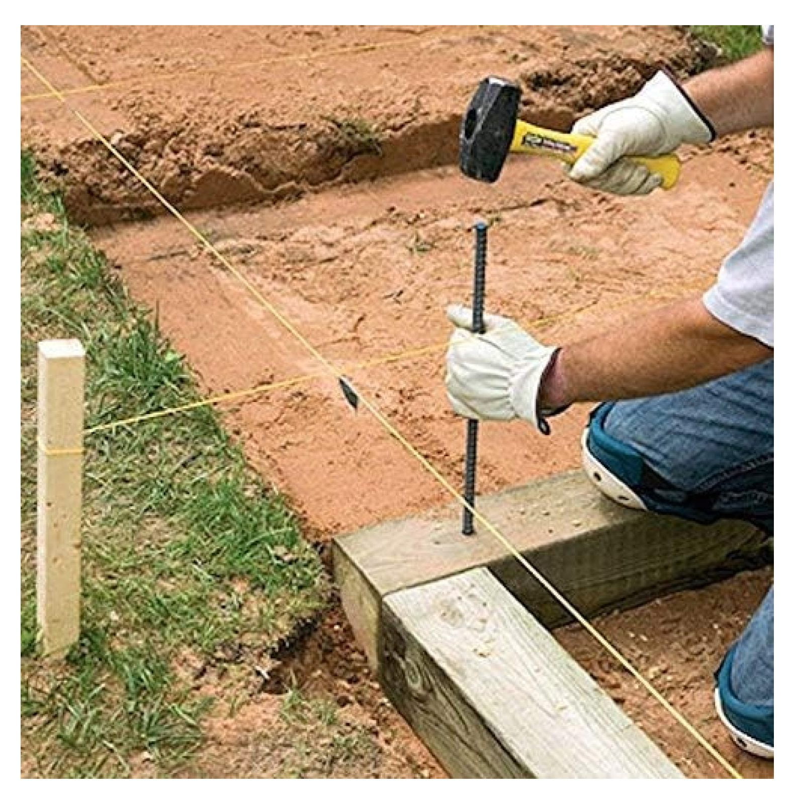 Ditangy USA Made - (10-Pack) 12 inches Long, 3 Straight Anchor Ground ...