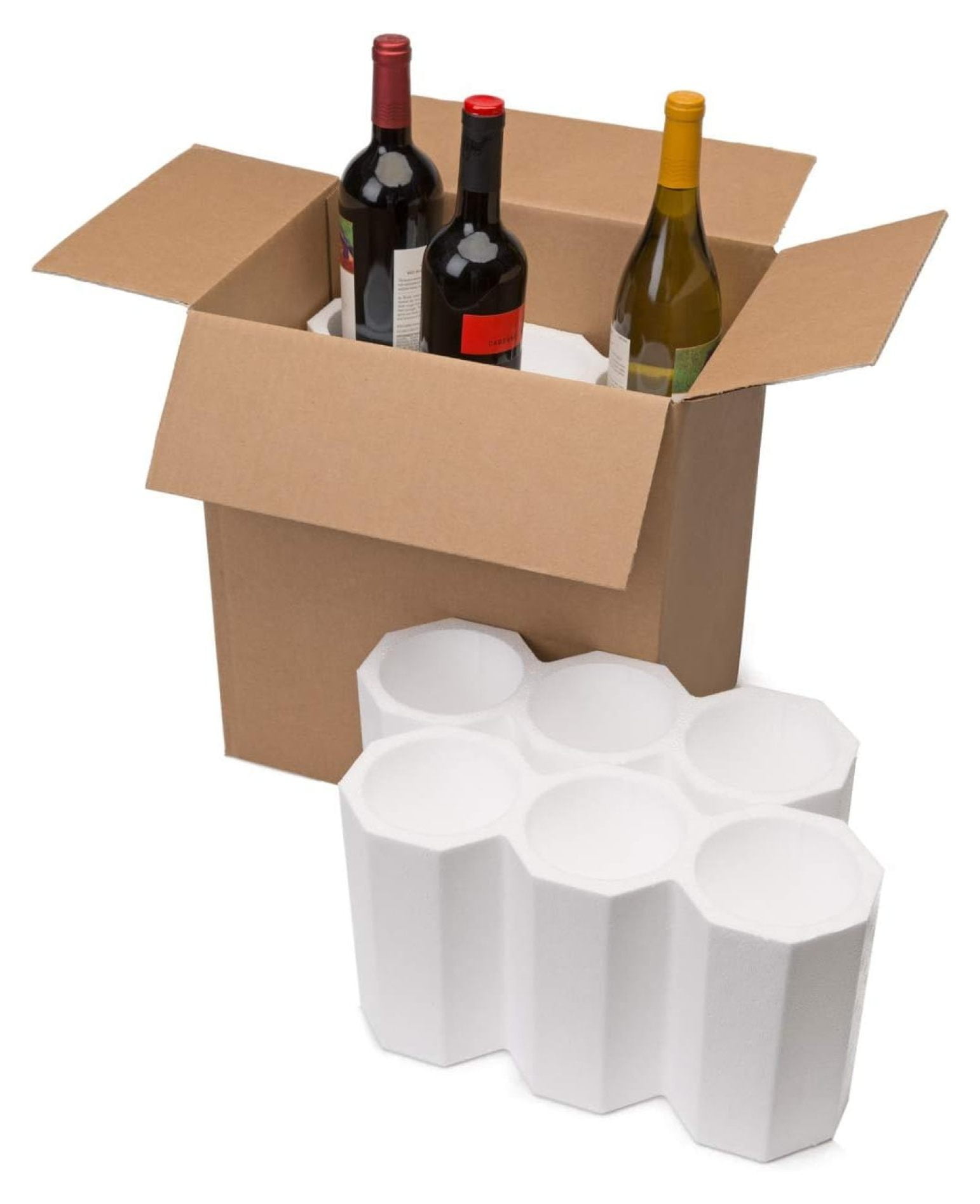 Ditangy Wine 6 Bottle Wine Shipping, Moving & Packing Kit - Includes a ...