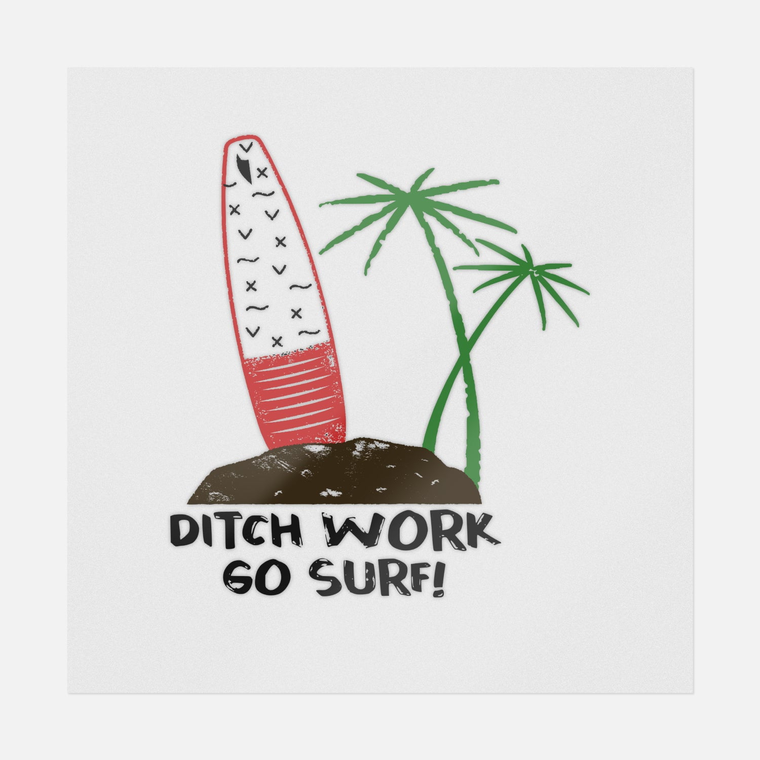 Ditch Work Red Transfer - Walmart.com