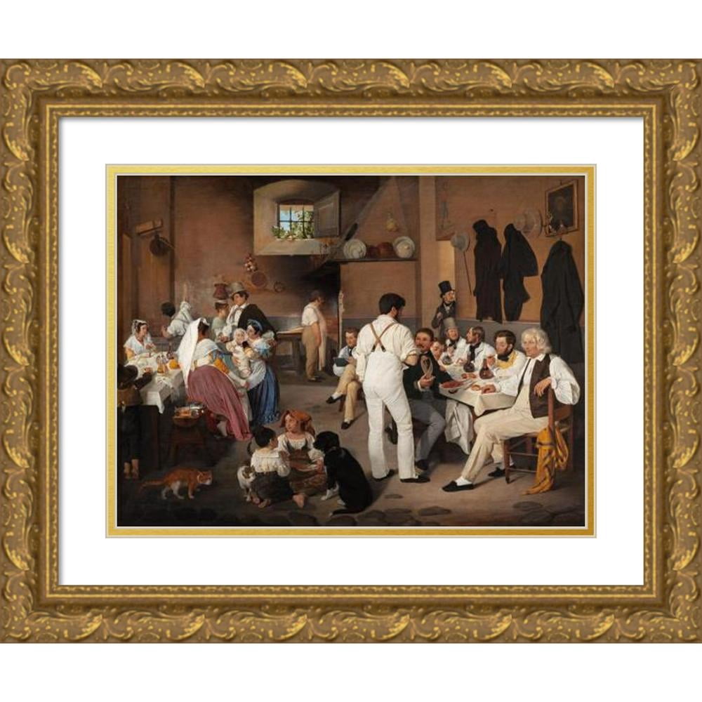 Ditlev Blunck 18x15 Gold Ornate Wood Frame and Double Matted Museum Art ...