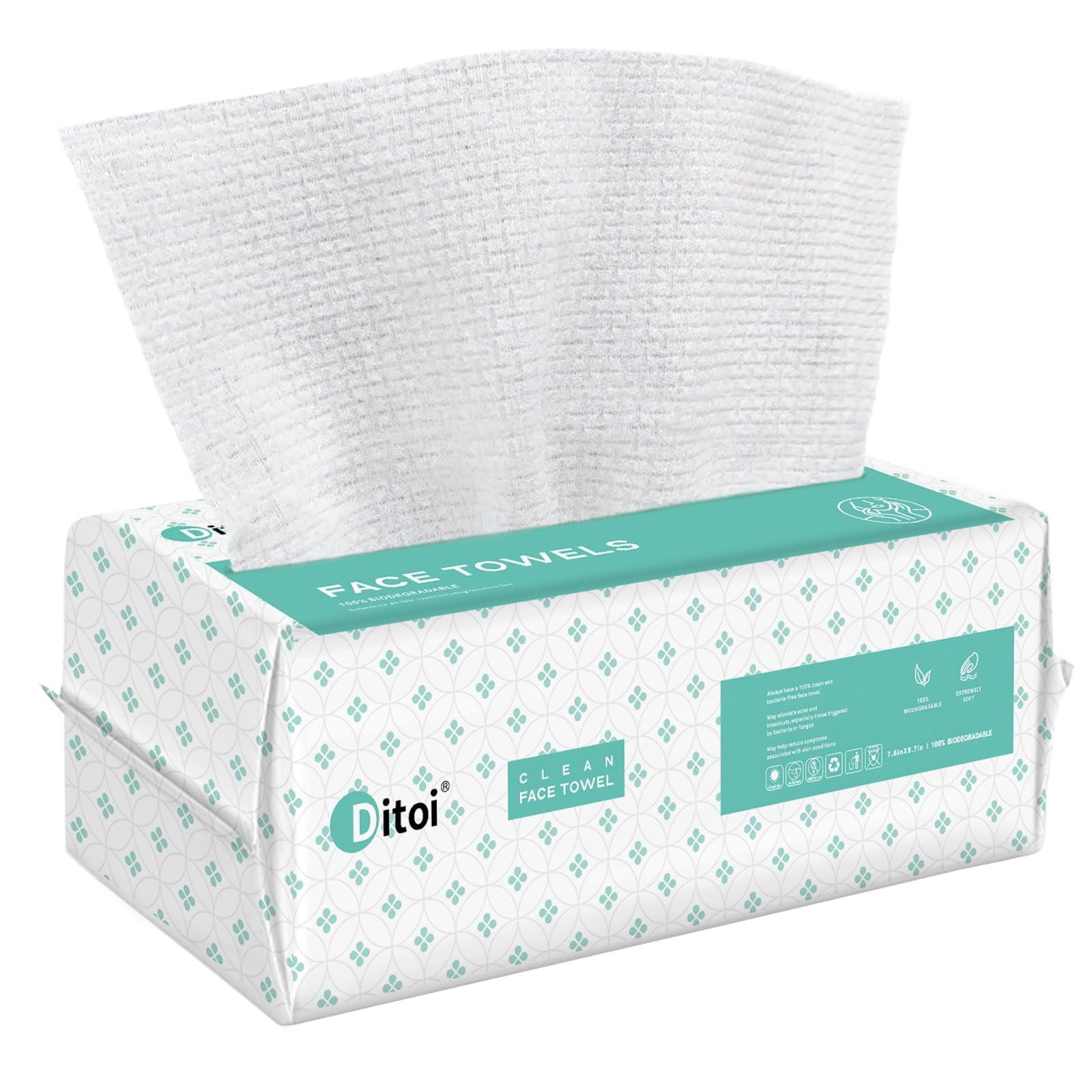 Ditoi Disposable Face Towels,Ultra AKF18 Soft &Thick Face Dry Wipes for ...