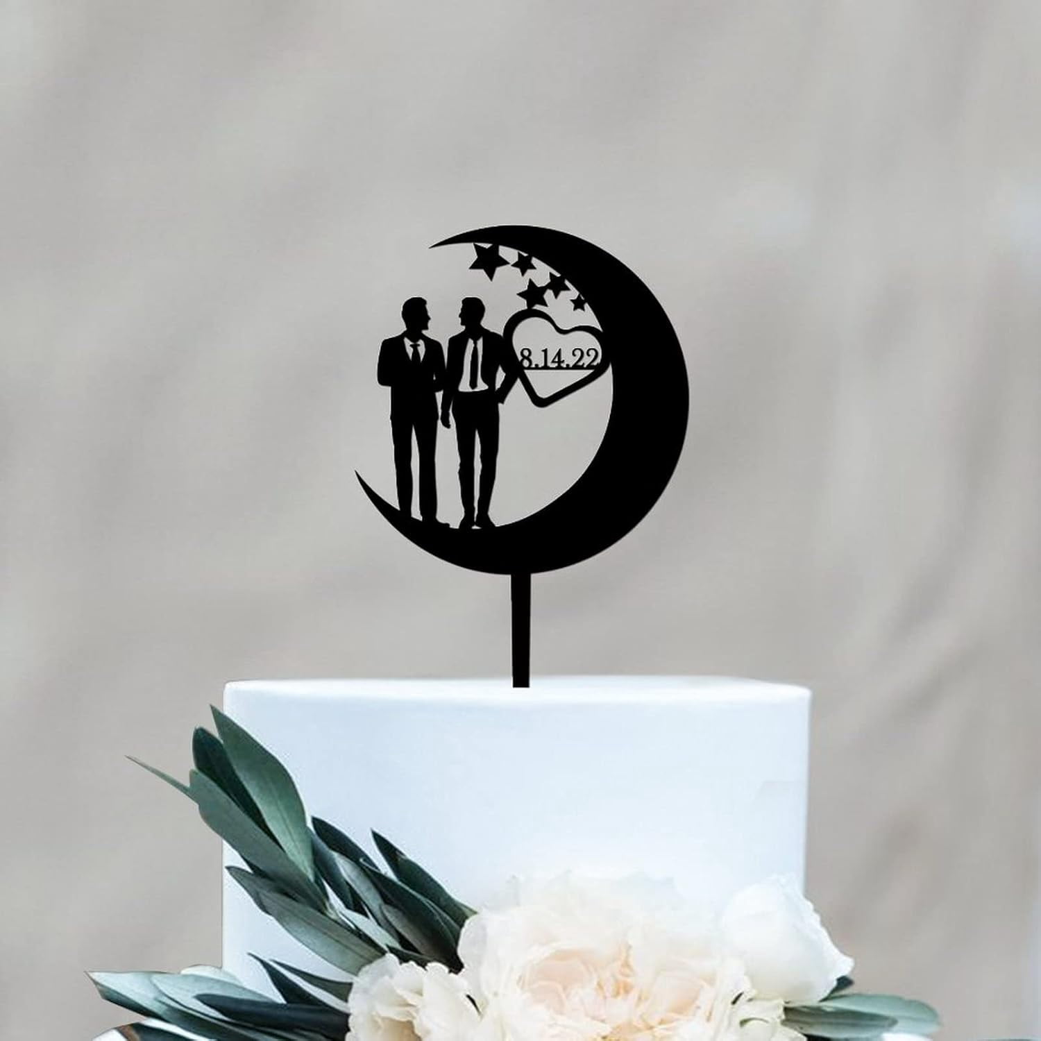 Ditooms Homosexual Wedding Cake Topper - His And His Elegant - Men ...