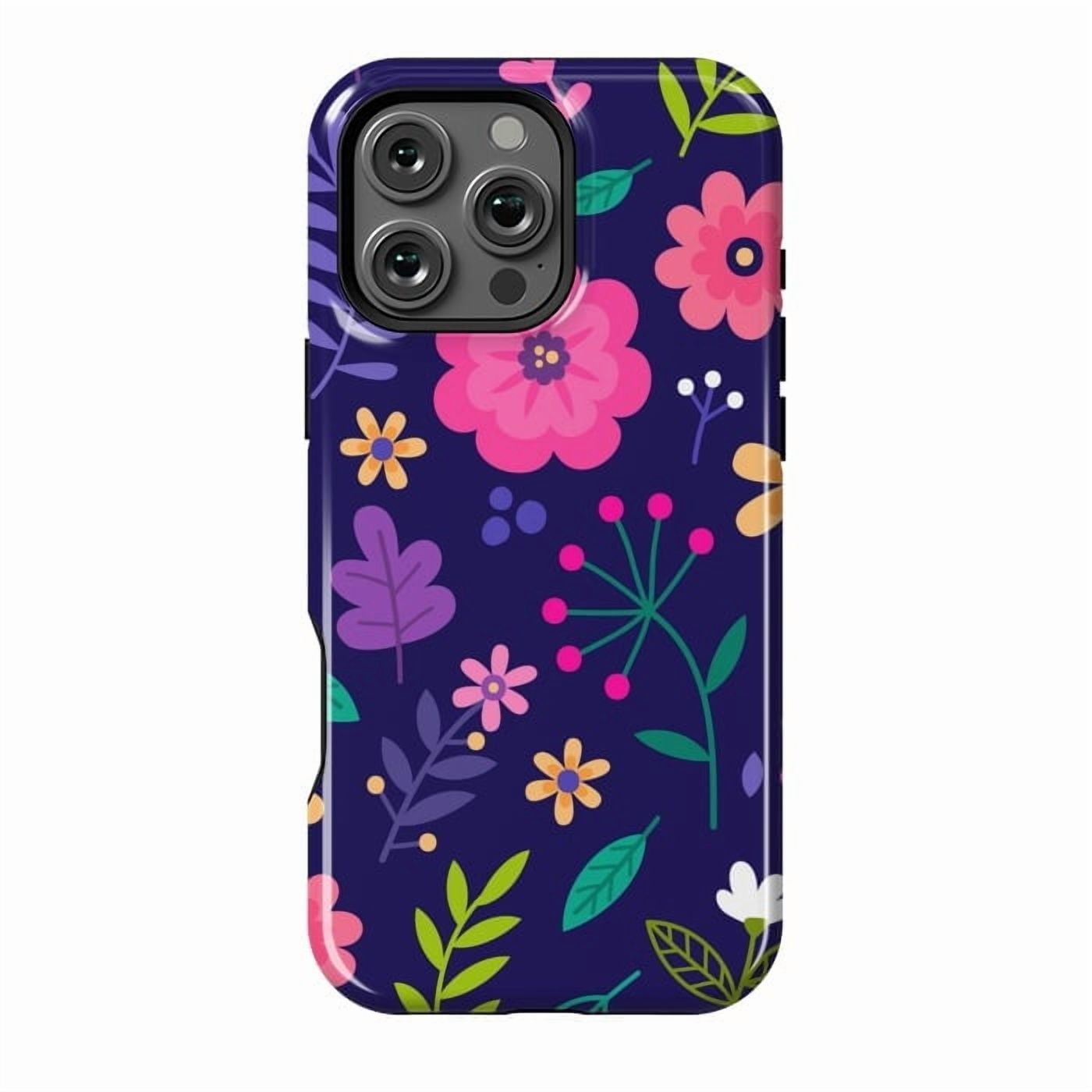 Ditsy Flowers Colorful Floral Art For iPhone 11 to 17 Pro Max ...