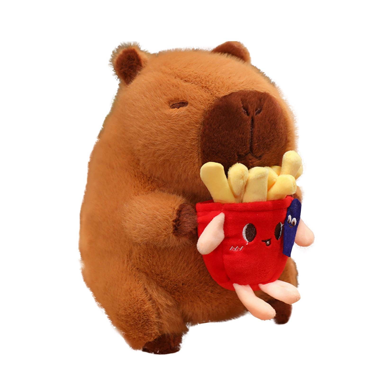 Ditucu Cute Capybara Plush Wear Strawberry Hat Soft Capibara Stuffed ...