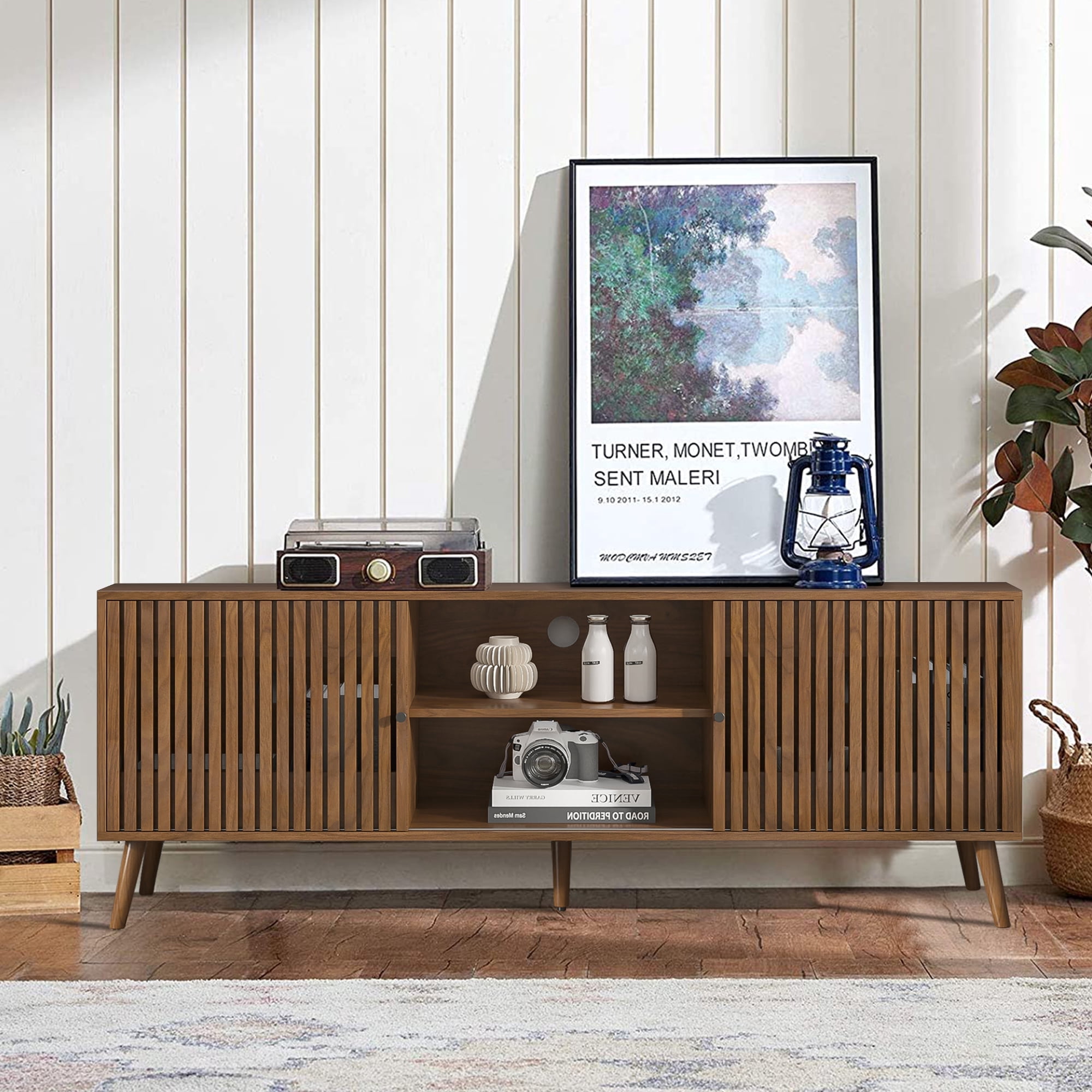 Diubas Mid Century Modern TV Stand for TV up to 70'', Television Stands ...