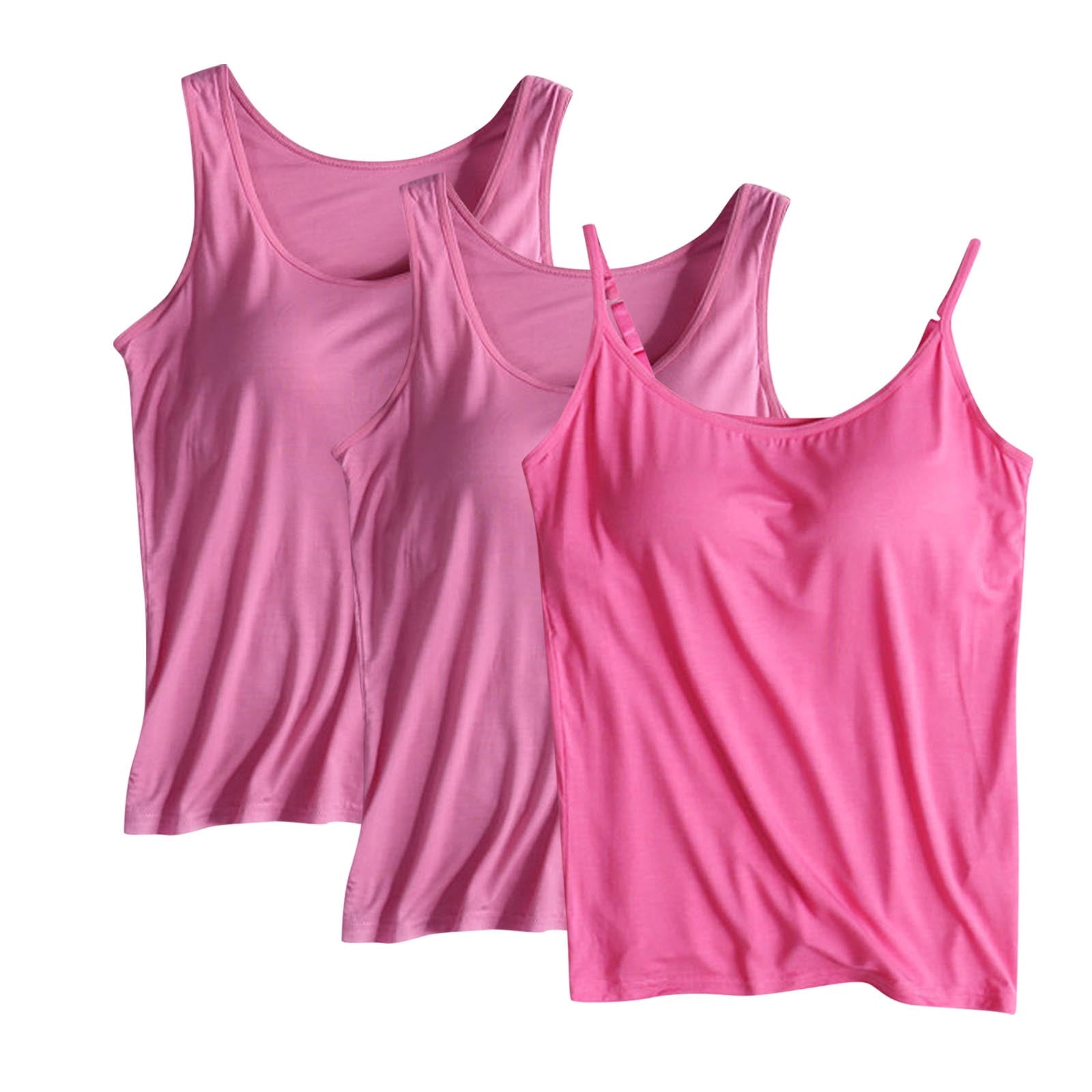 Diufon 3 Pack Women's Sleeveless Tops Casual Loose Gym Workout Bottom Blouse Summer Basic ...