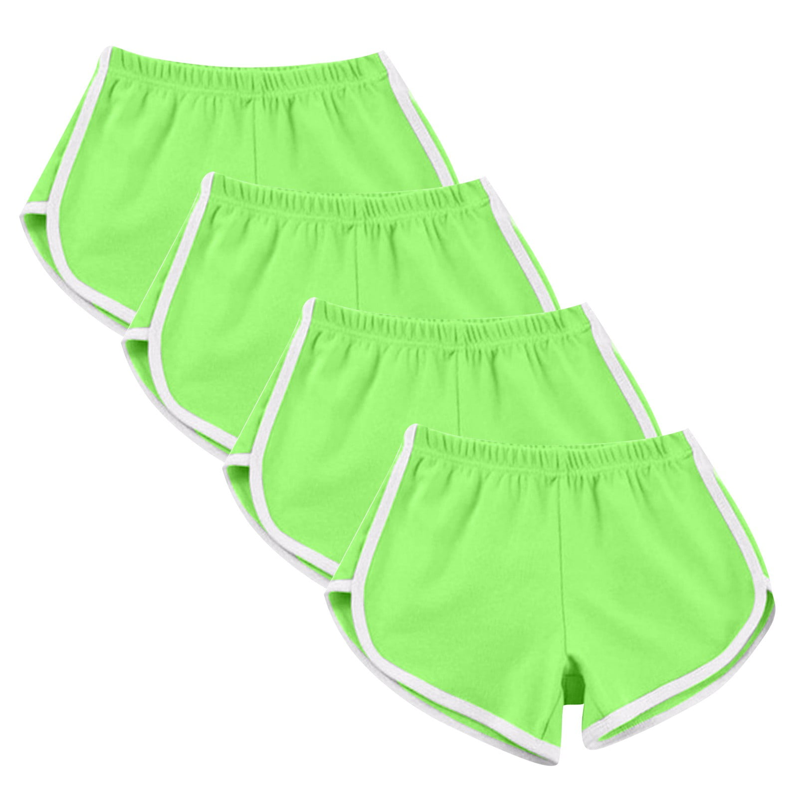 Diufon 4 Pack Sport Shorts for Women Summer Elastic High Waist Soft ...