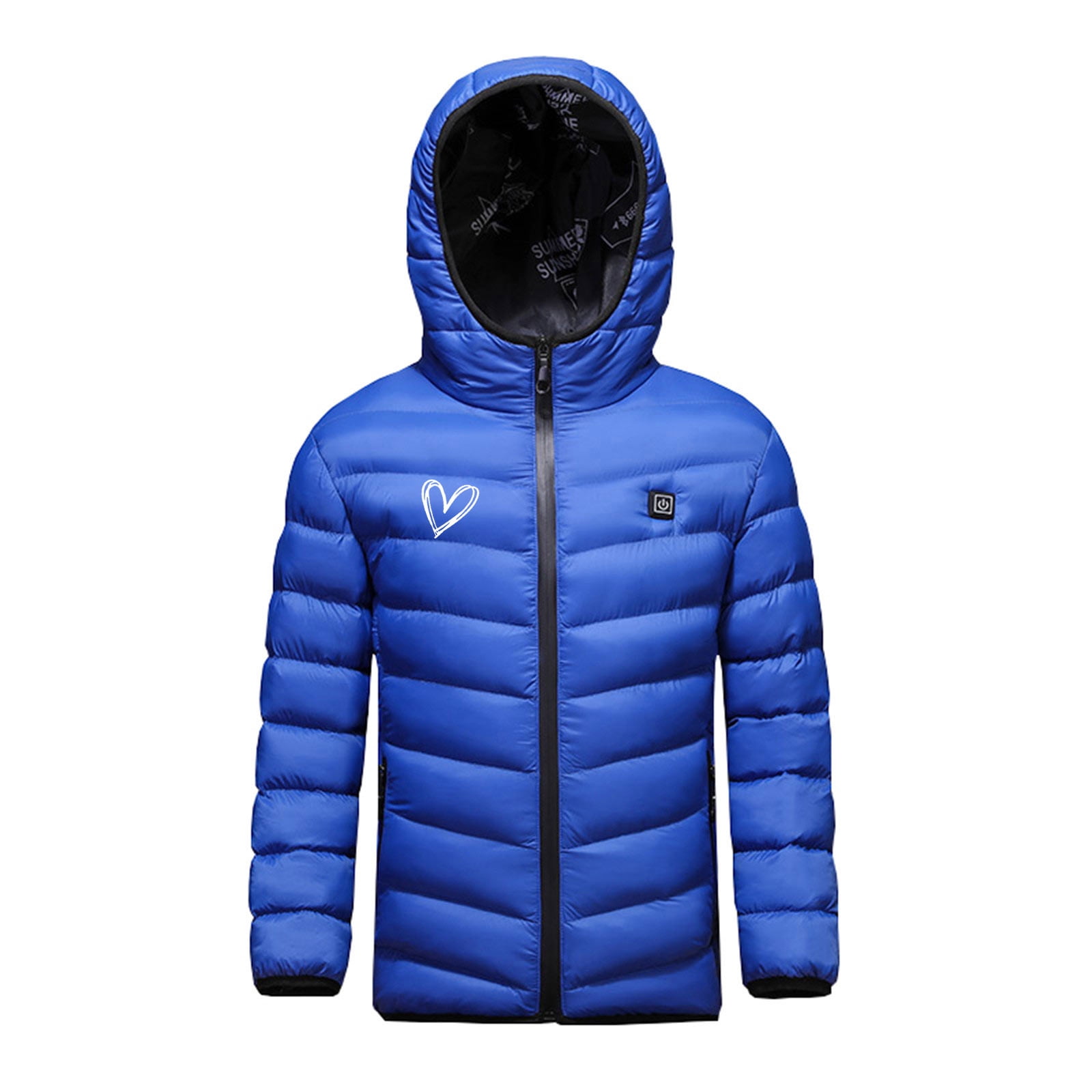 Diufon Boys Girls Heated Jacket Fall Winter Warm Printed Hooded Coats ...