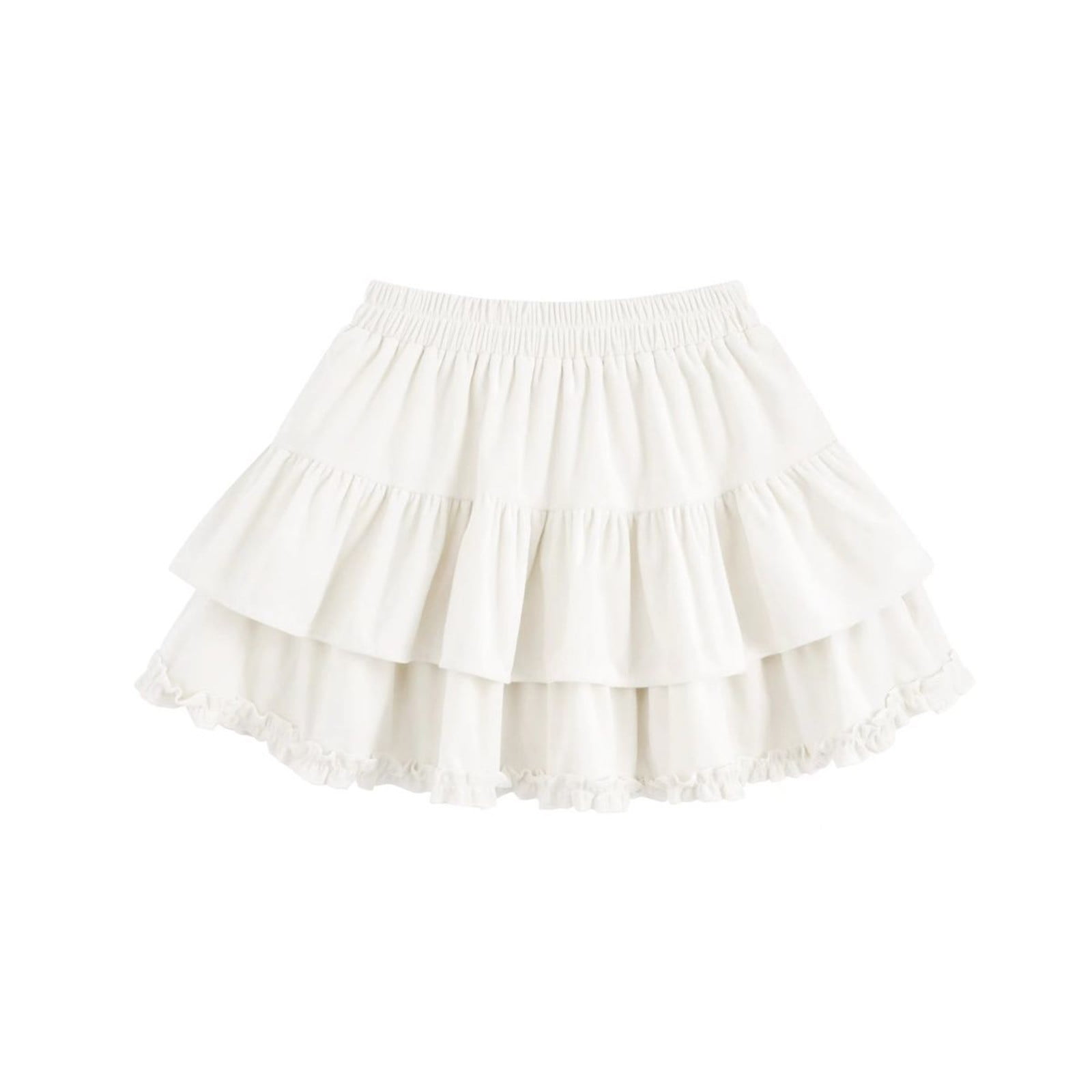 Diufon Girls Skirts Toddler Baby Cotton Elastic Waist A Line Solid ...
