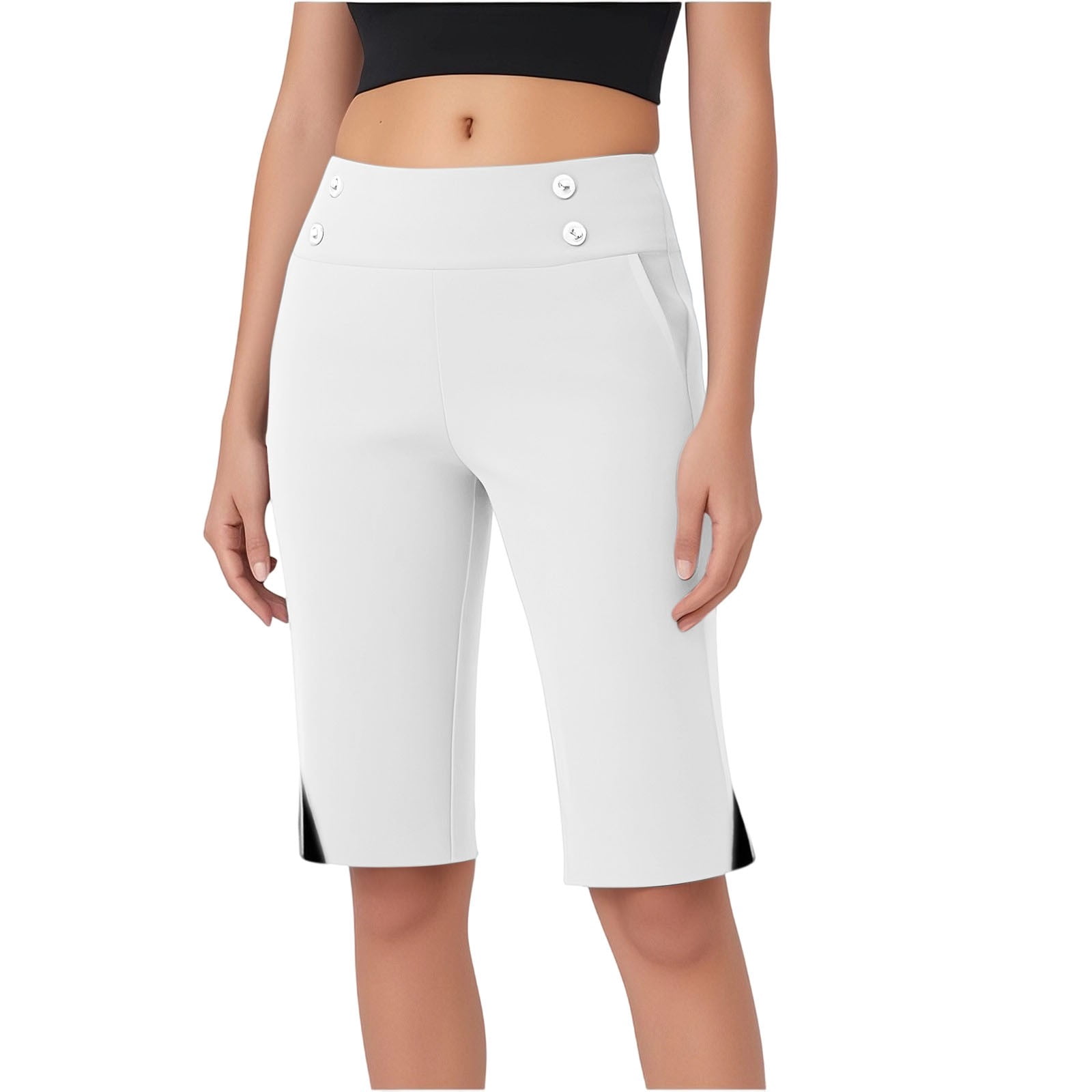 Diufon Golf Shorts for Women Stretch High Waisted Office Work Pants ...