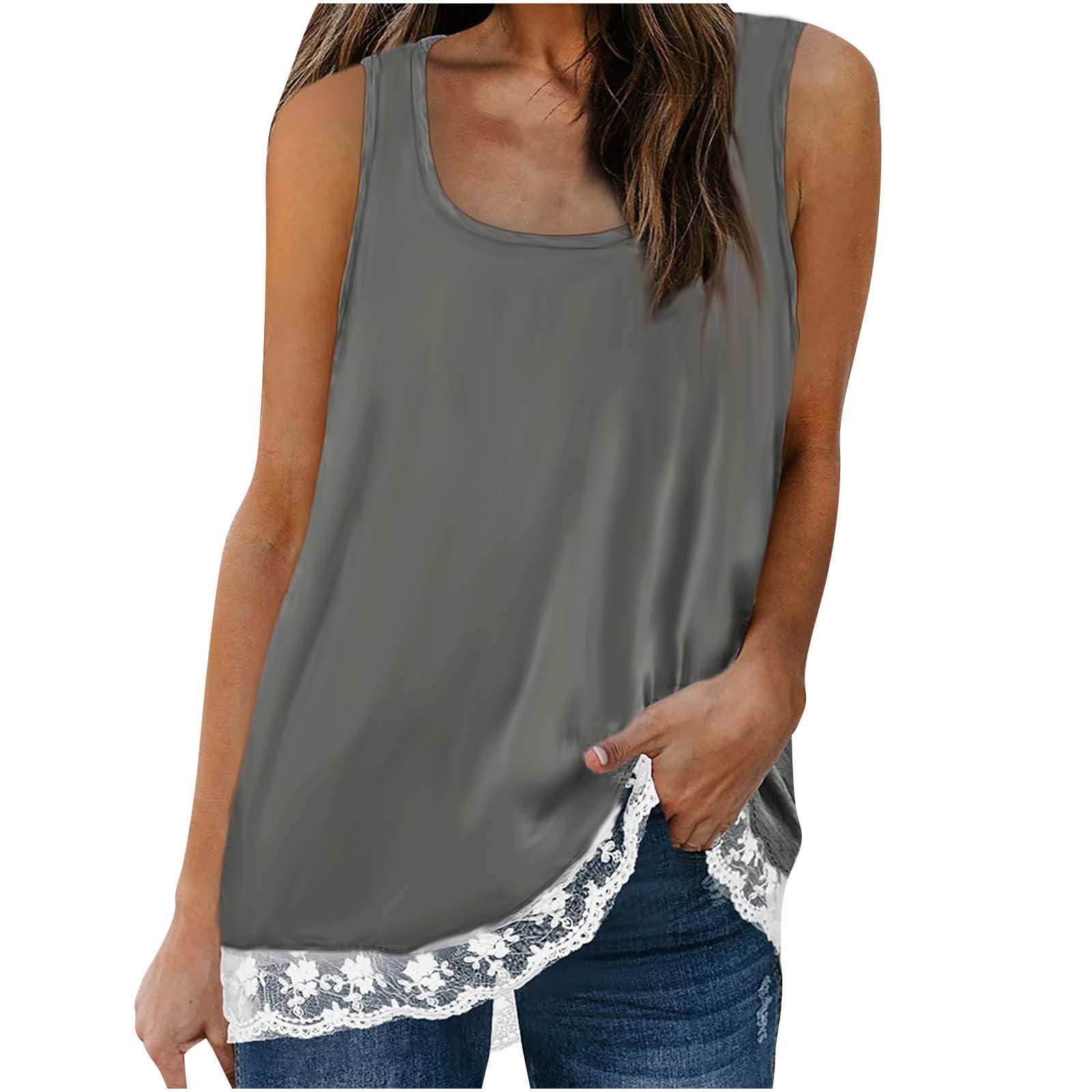 Diufon Lace Camisole Tops for Women for Under Clothes Cotton Long Tank ...