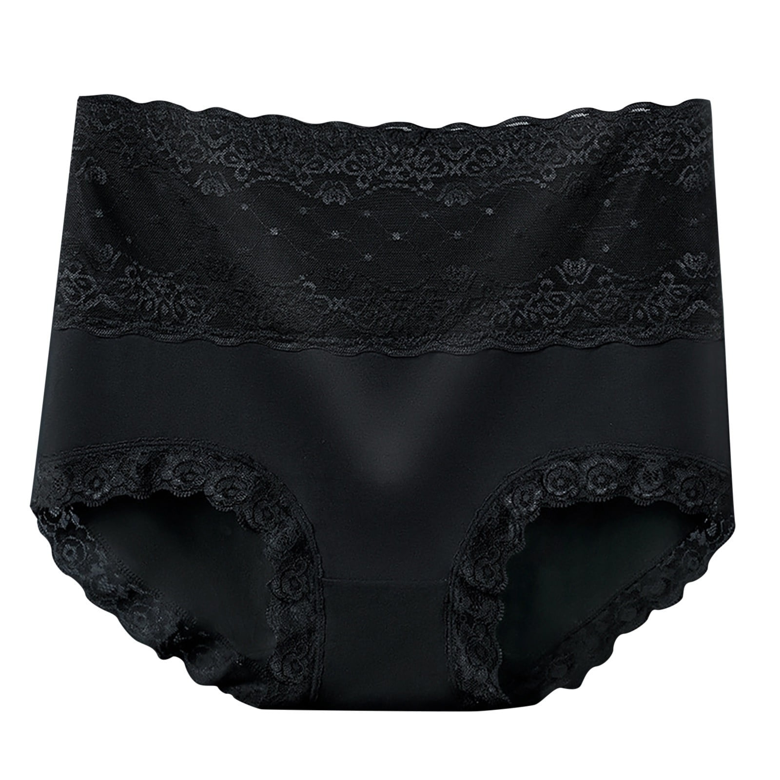 Diufon Oversized Underwear for Women High Waisted Lace Briefs Solid ...