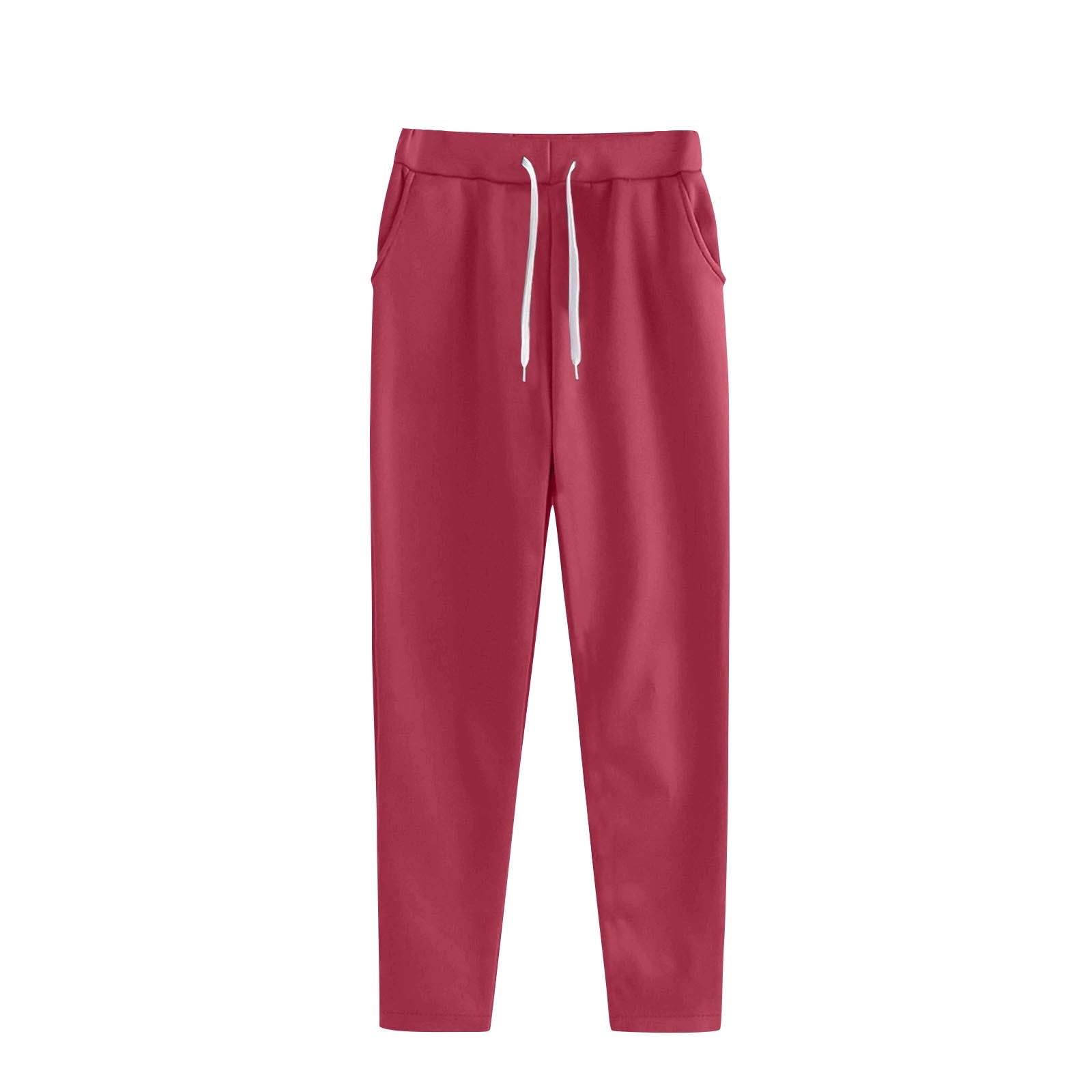 Diufon Straight Leg Sweatpants for Women Elastic Waist Drawstring ...