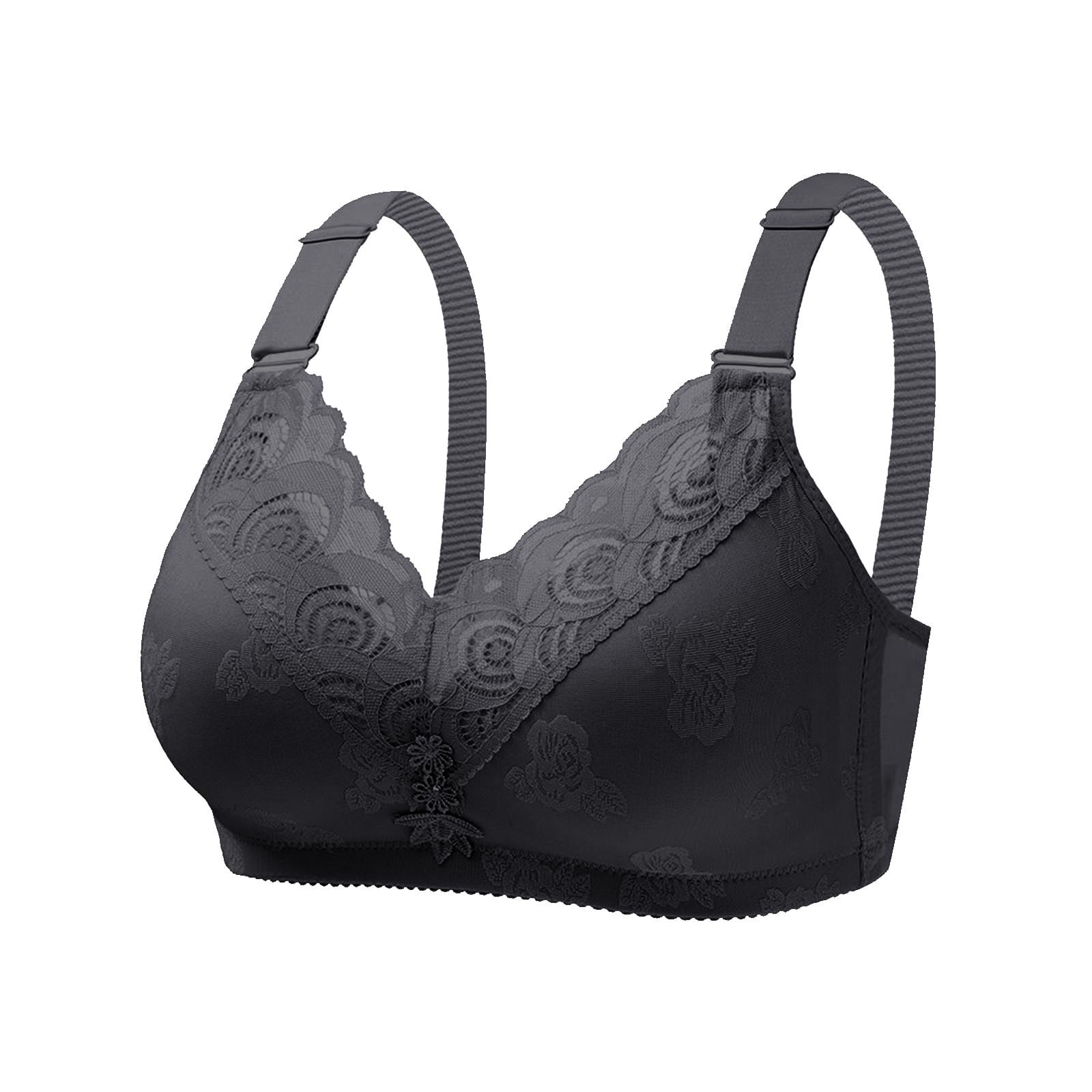 Diufon Wide Strap Lace Bra for Women Comfortable Plus Size Full ...