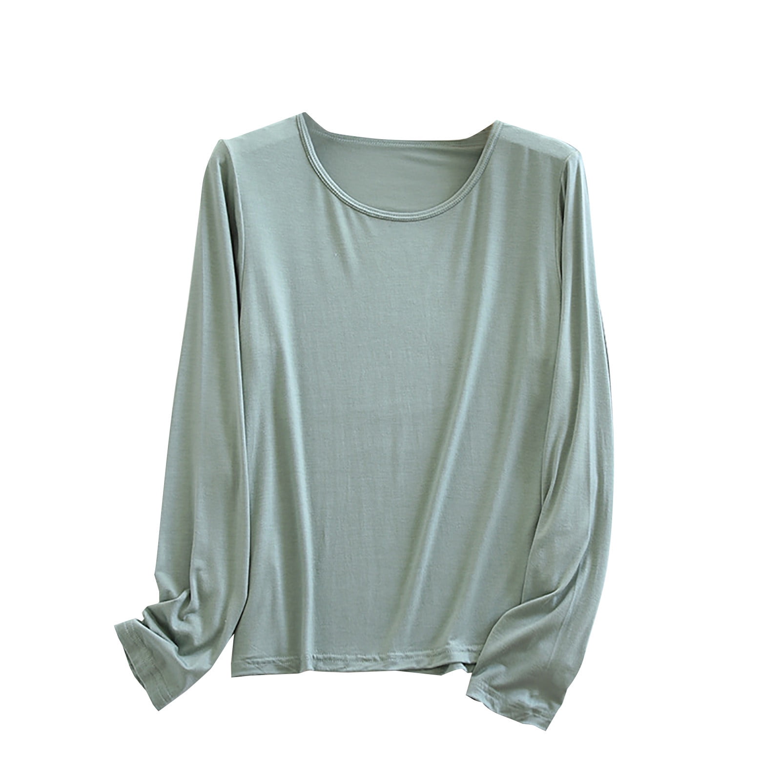 Diufon Women's Bottom Tops Casual Long Sleeve Crewneck Pullover Shirts ...