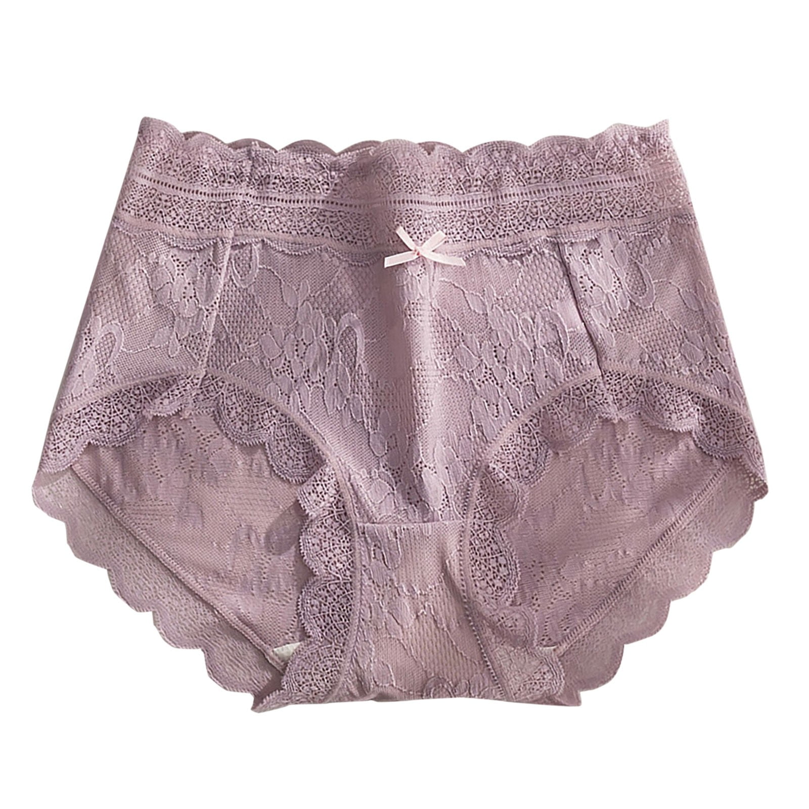 Diufon Women's Lace Underwear Satin Patchwork Briefs No Show Mid Rise ...