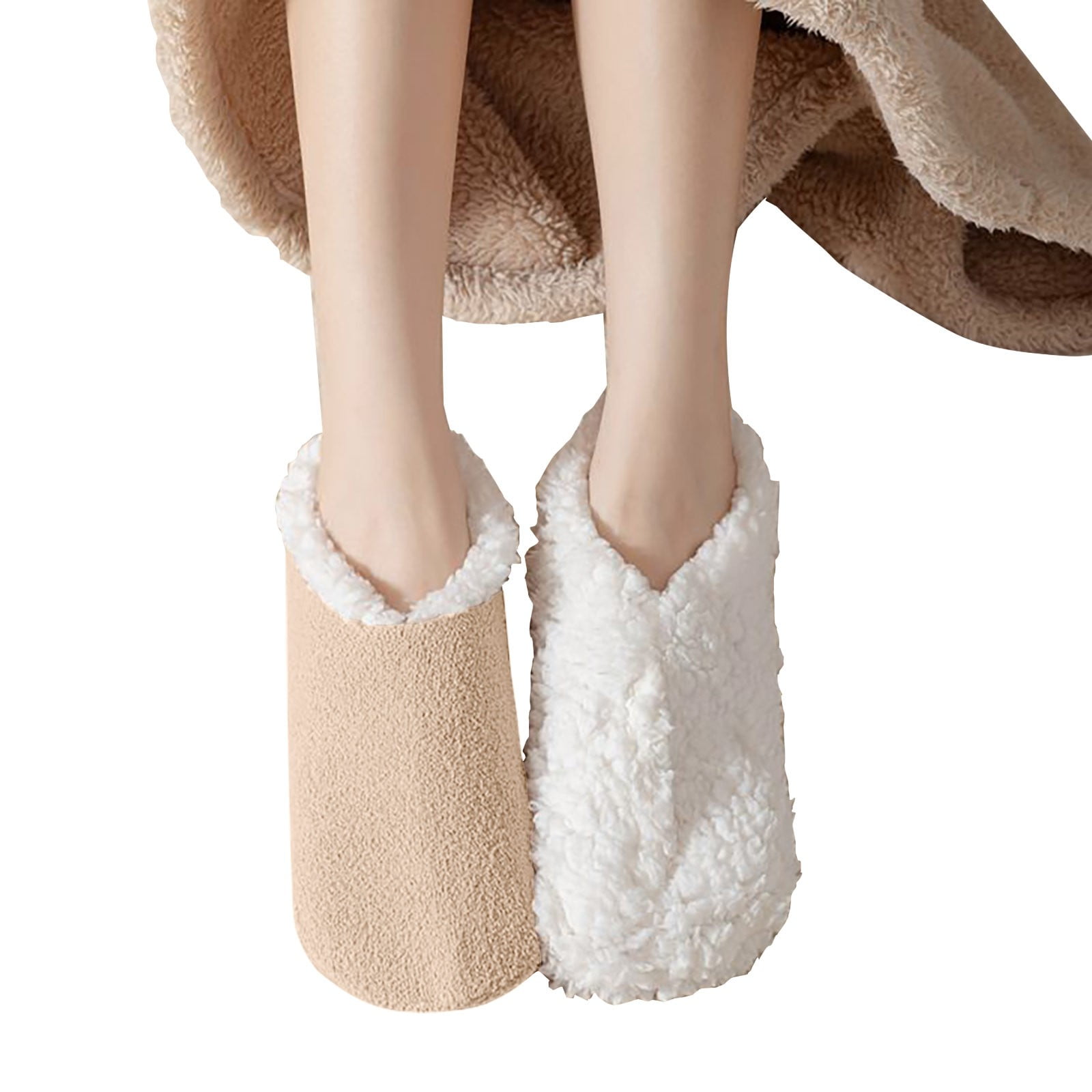 Diufon Women's Slipper Socks Plush Thickened Warm Sleep Carpet Socks ...
