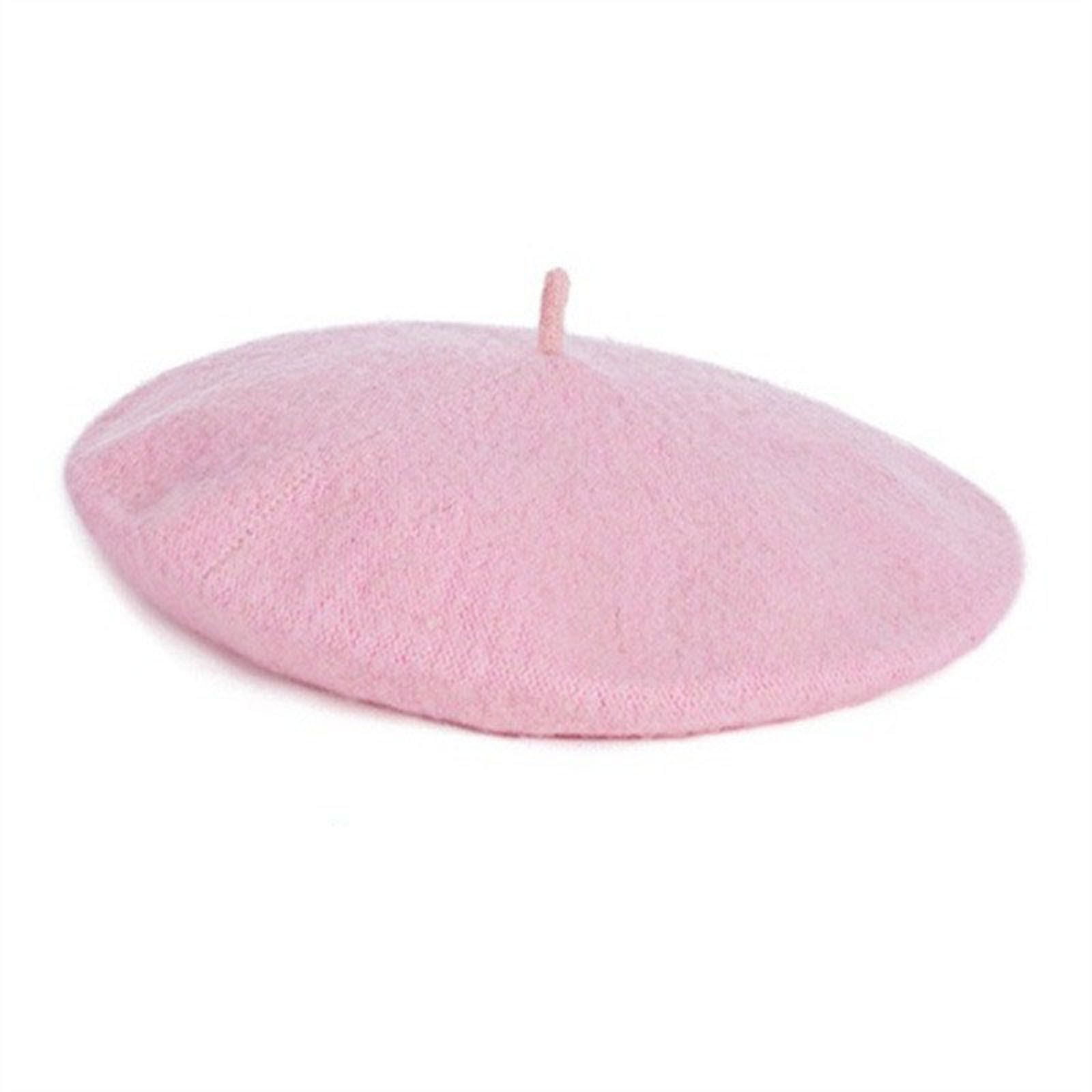 Diufon Women's Winter Beret Hats Fleece Warm Solid Color Trendy ...
