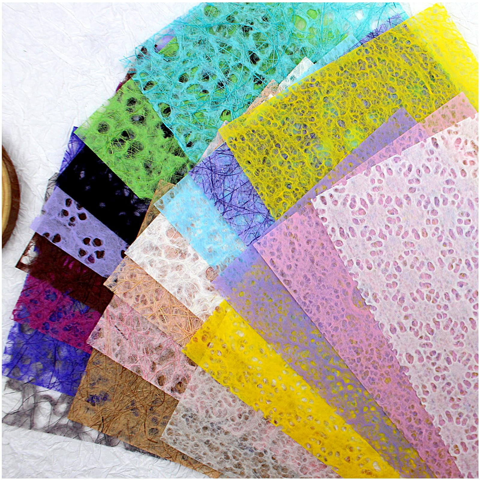 Diuhofart 20 Sheets Scrapbook Paper, A5 Textured Paper, Colors ...