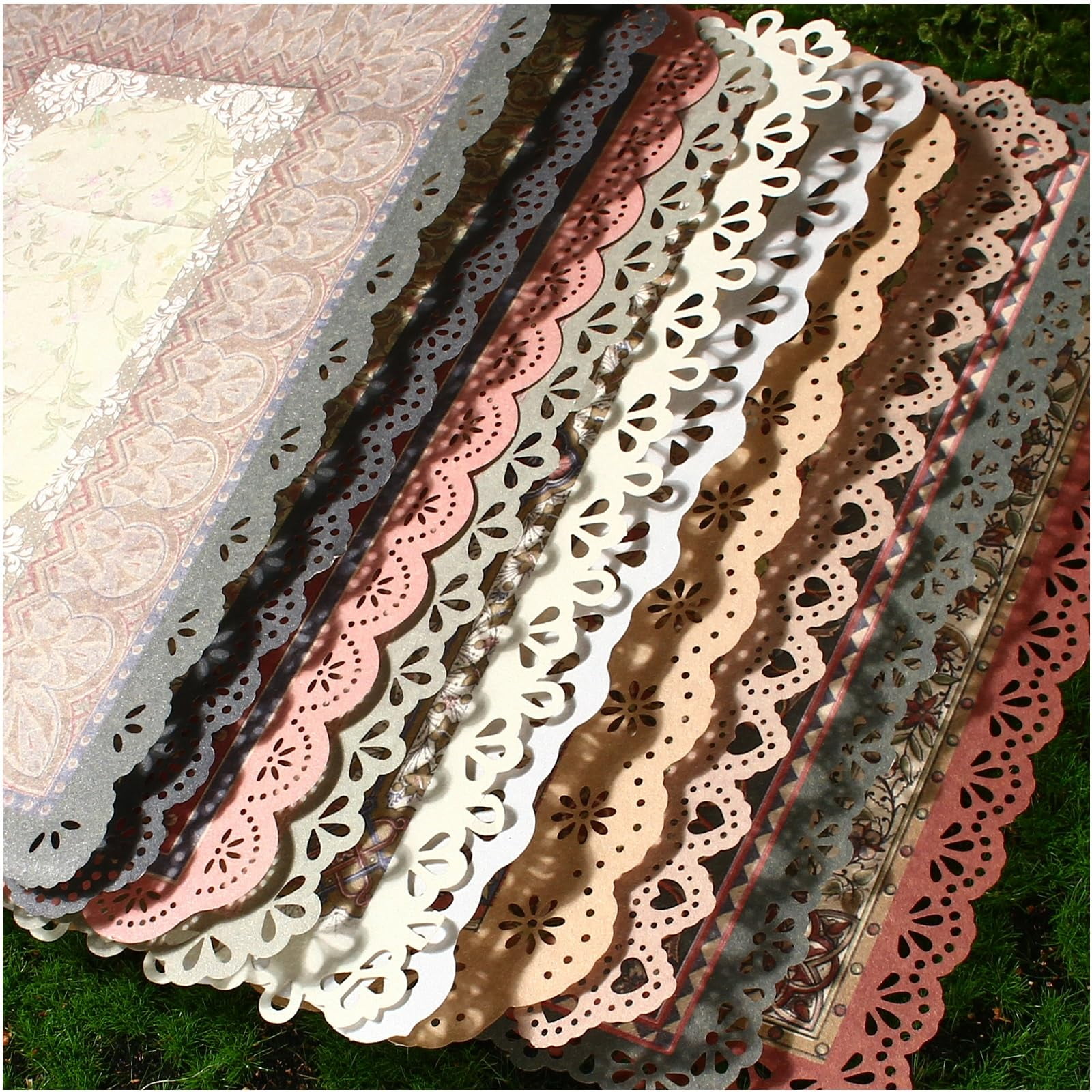 Diuhofart 30 Sheets Lace JKF25 Edged Vintage Scrapbook Paper, Assorted ...