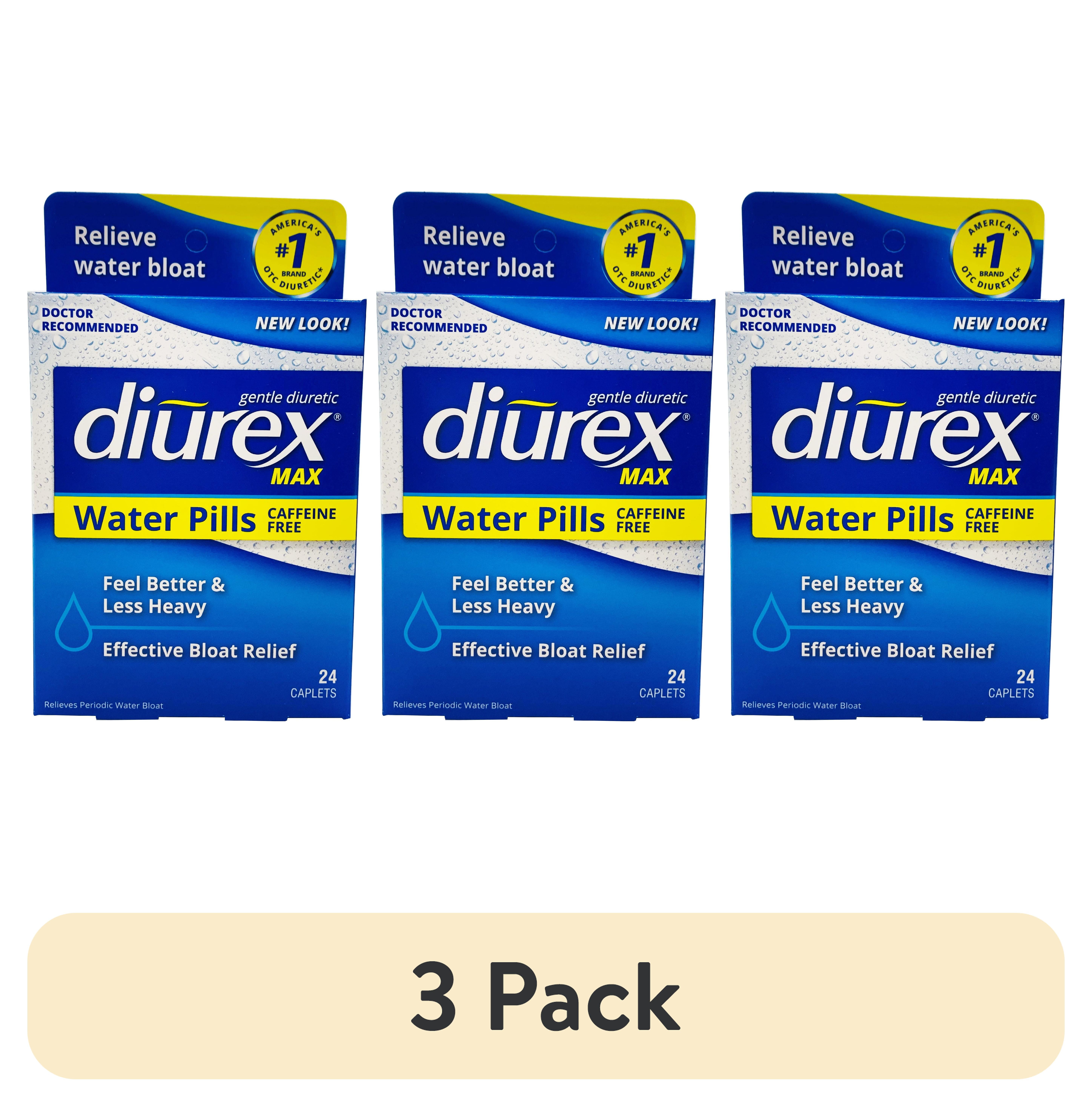 (3 pack) Diurex Max Caffeine-Free Water Pills, 24 CT - Walmart.com