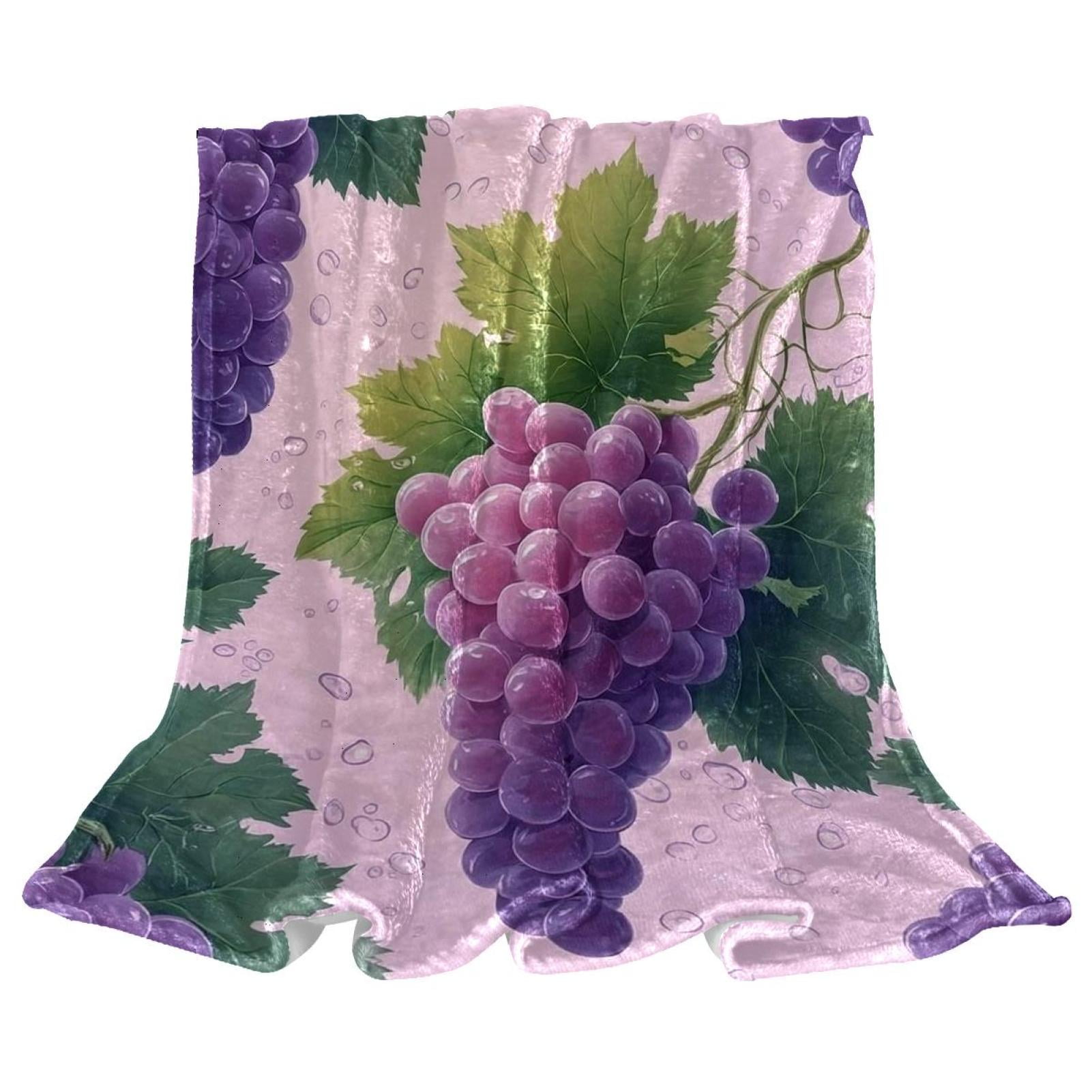 Diusye Large Dewdrop Grape Blanket Sofa Bed All Season Fuzzy ...