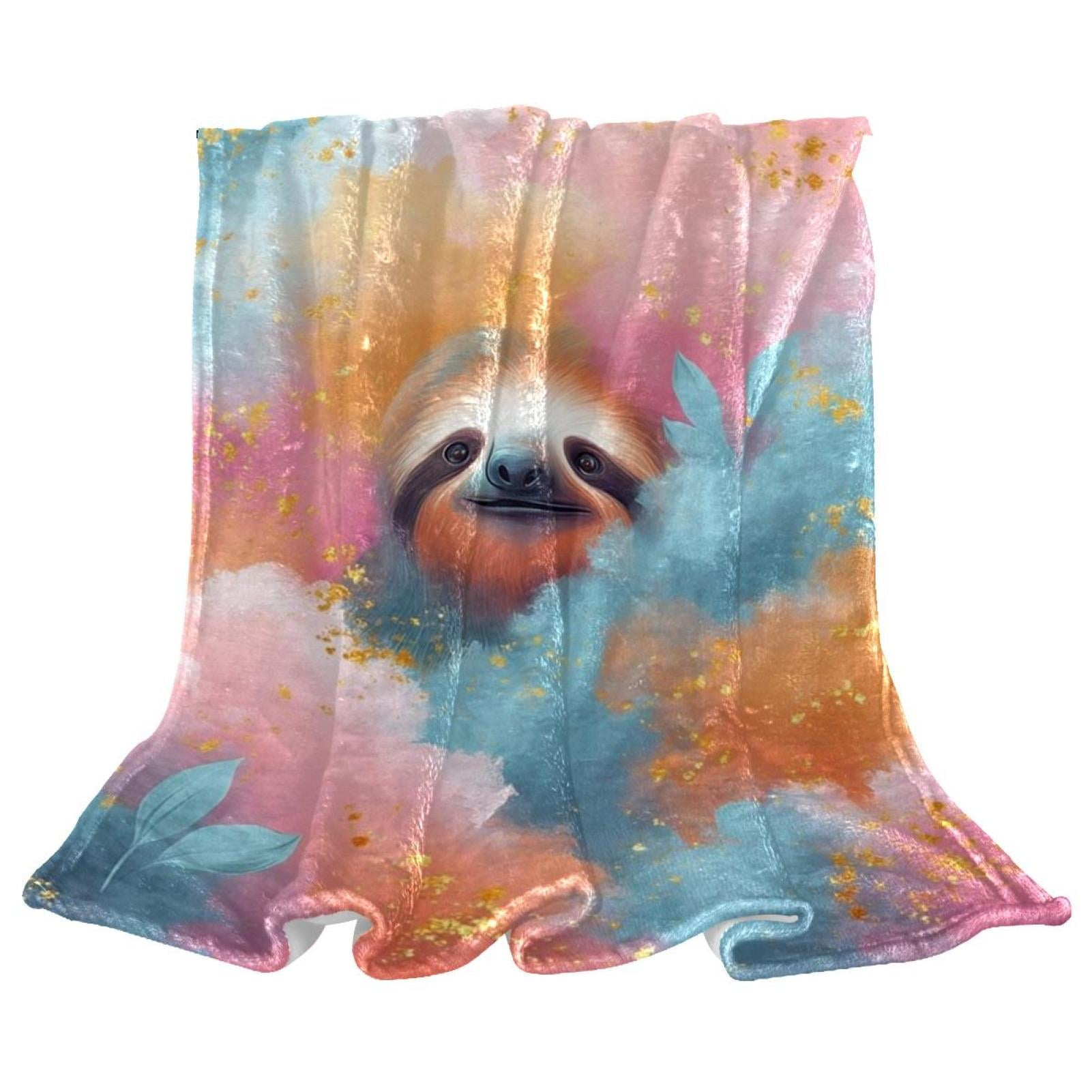 Diusye Large Sloth Auspicious Cloud Blanket Sofa Bed All Season Fuzzy ...
