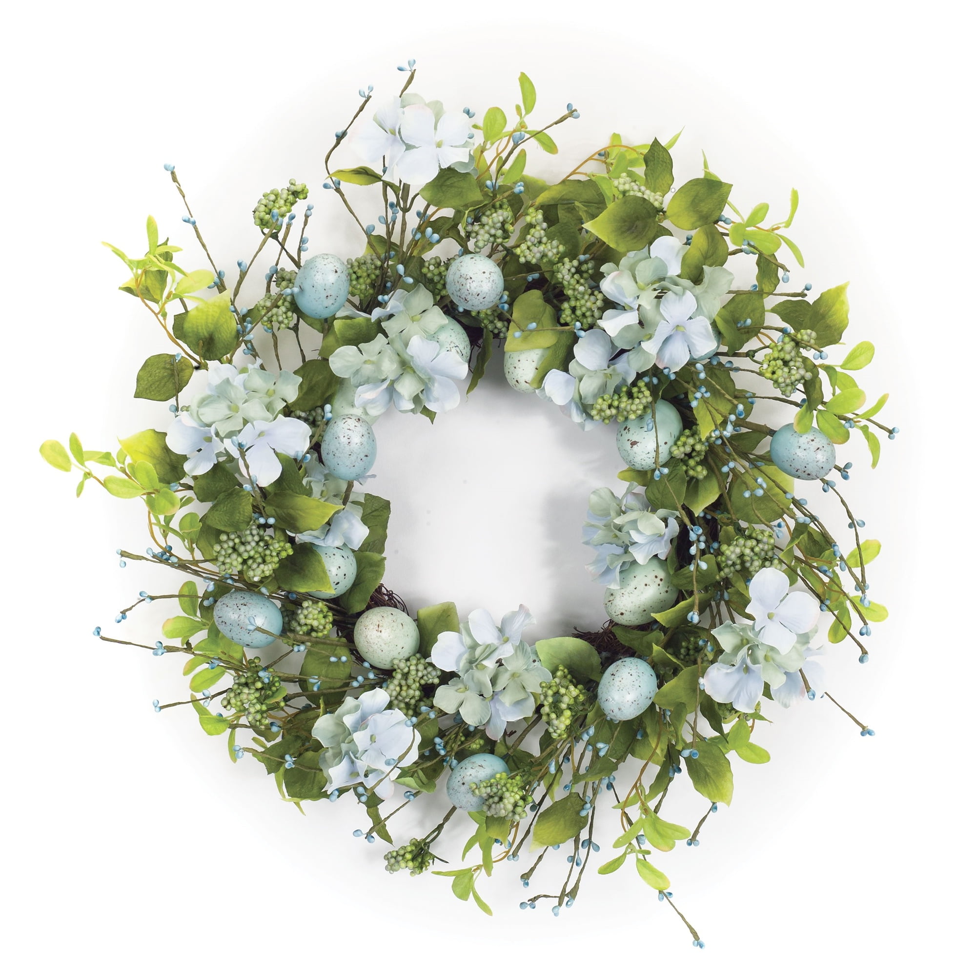 Diva At Home Egg Twig Spring Floral Wreath, 22-Inch - Walmart.com