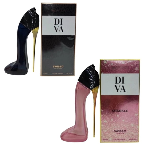 Diva & Diva Sparkle Spray Perfume Set, 100 ml / 3.4 fl oz Each | Long ...